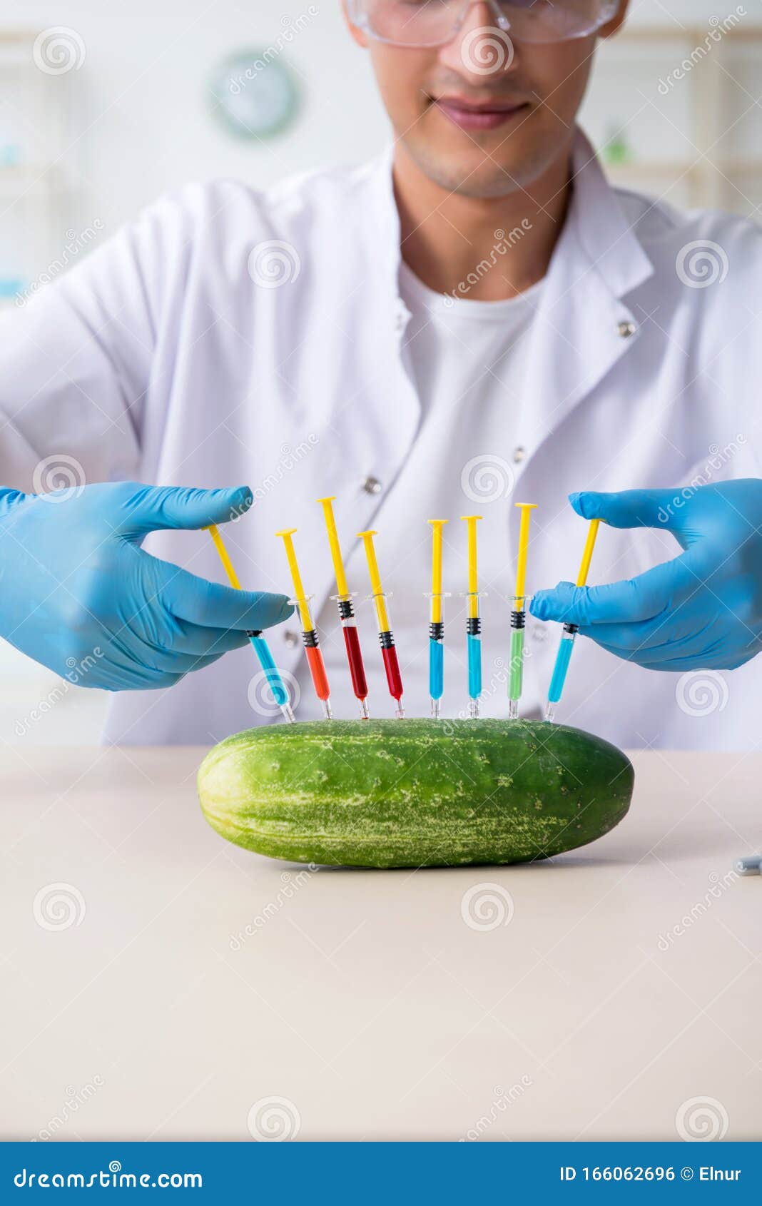 Male Nutrition Expert Testing Vegetables in Lab Stock Photo - Image of ...