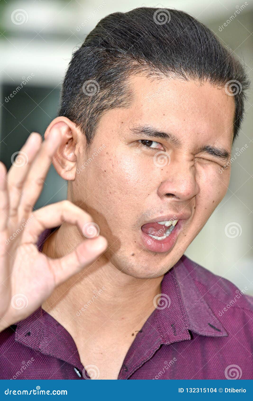 Male and Okay Sign stock photo. Image of sign, masculine - 132315104