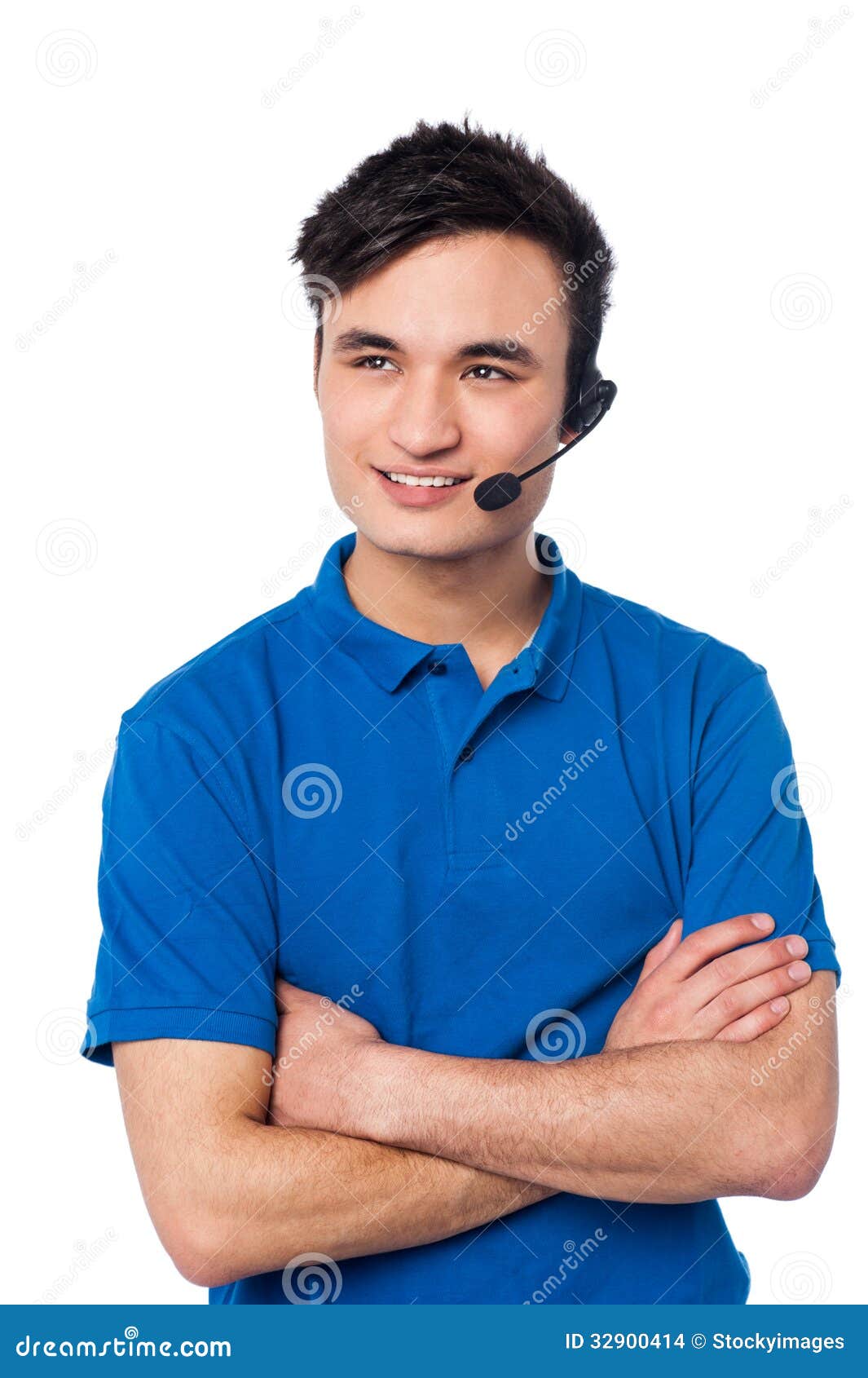 Male Operator Lost in His Own World Stock Photo - Image of centre ...