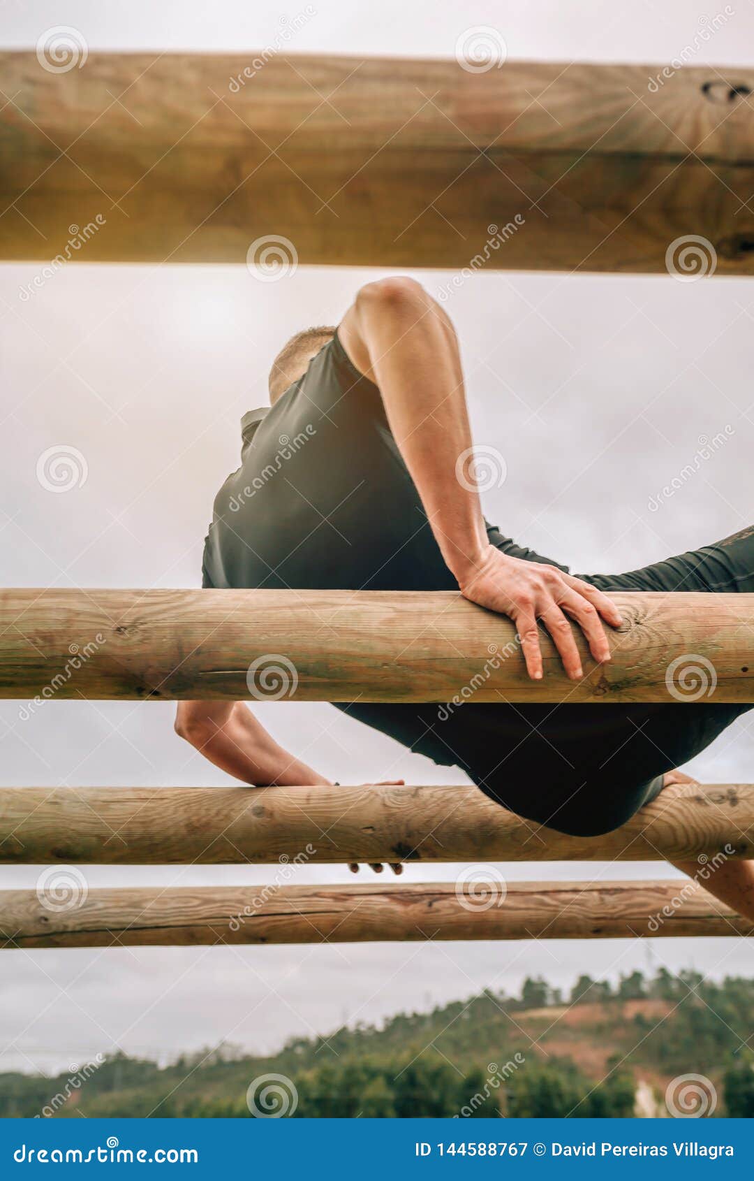 Participant in a Obstacle Course Doing Weaver Stock Image - Image of ...