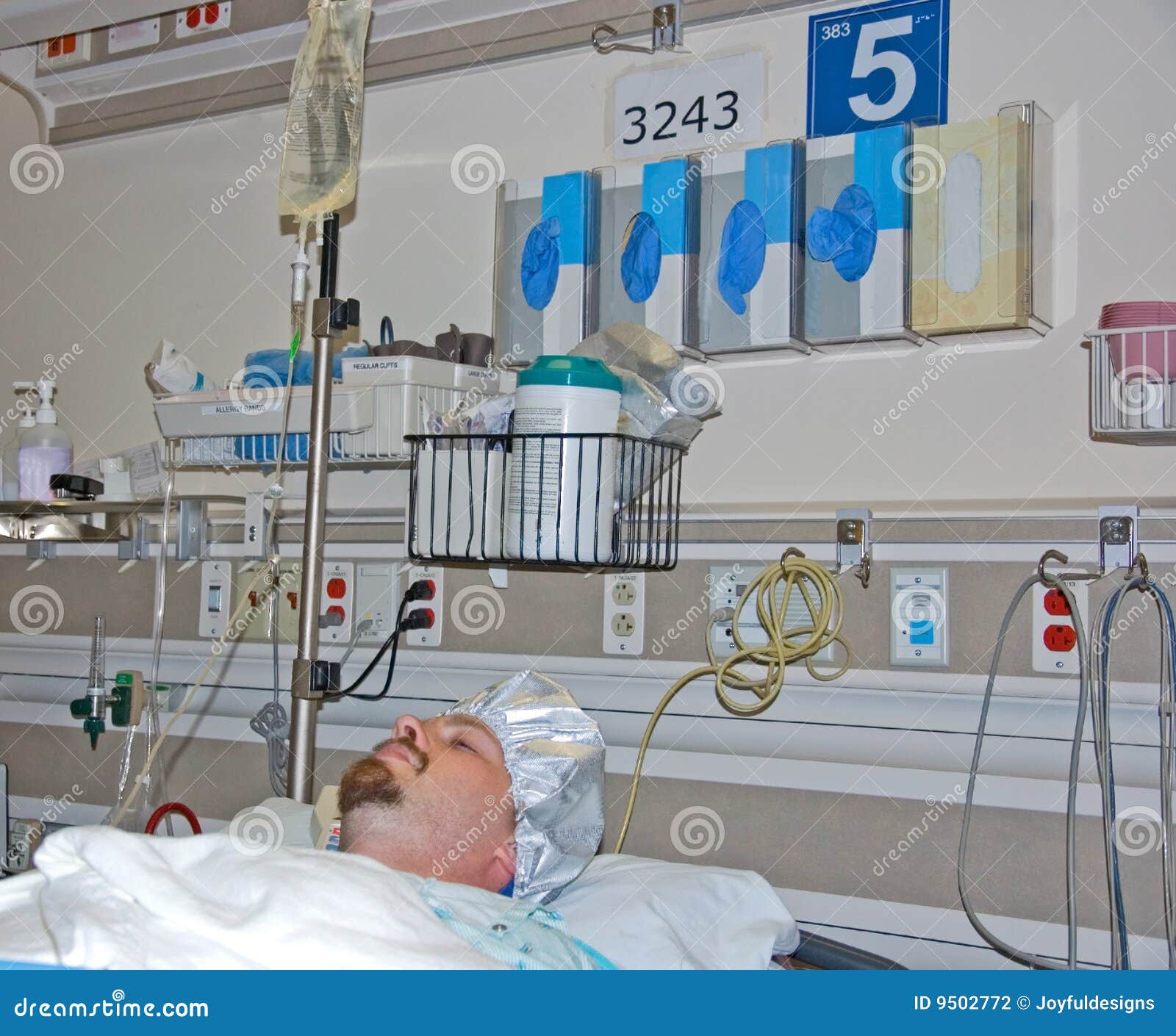 Male Patient in Hospital stock photo. Image of sleeping - 9502772
