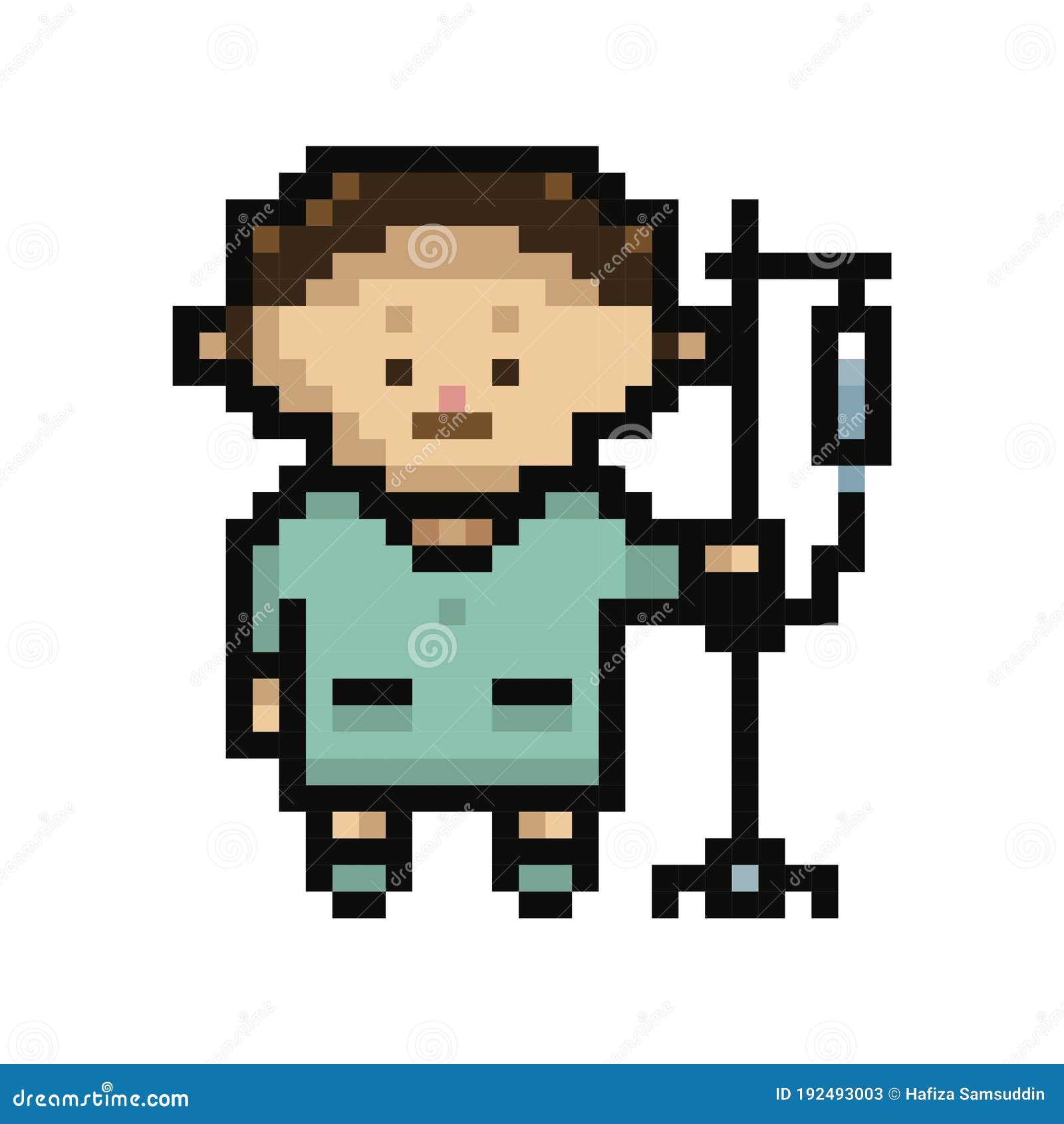 Male Patient with Iv Drip. Vector Illustration Decorative Design Stock ...