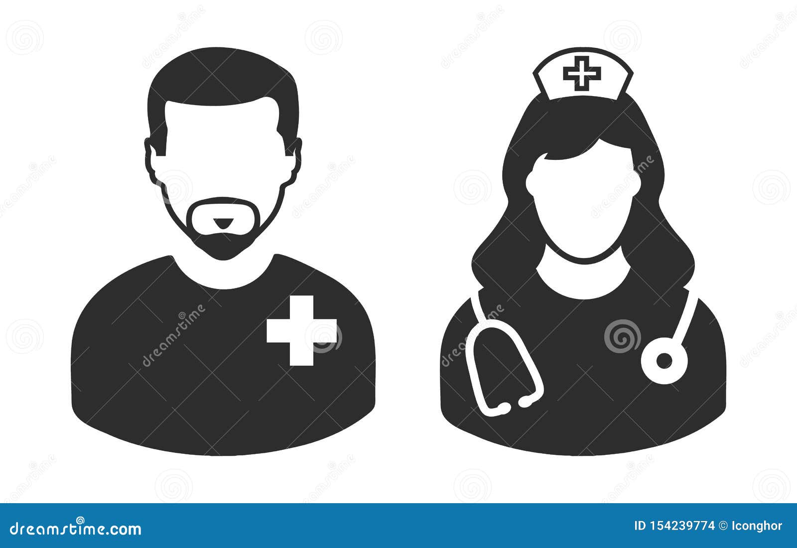 Male Patient and Nurse Icon. Stock Vector - Illustration of service ... Male Patient and Nurse Icon. Stock Vector - Illustration of service ...