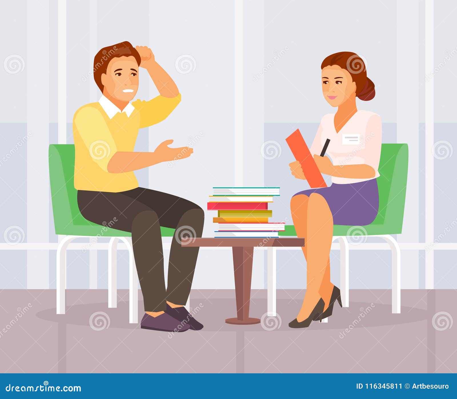 Counseling Psychologist Vector Stock Vector Illustration Of