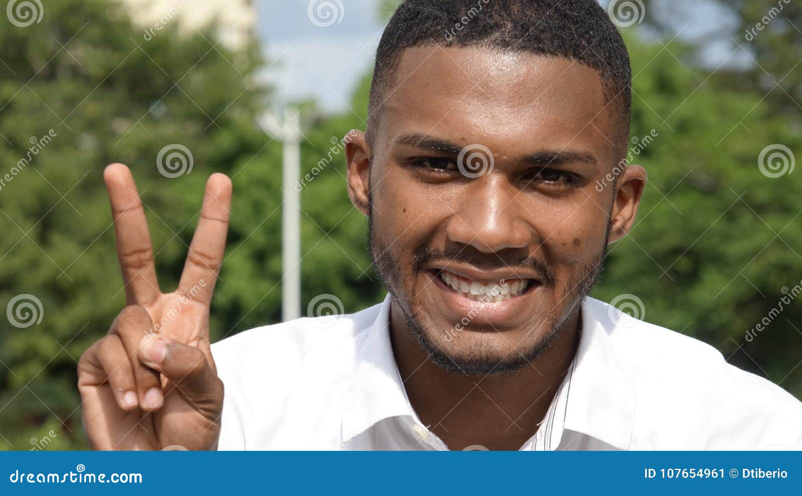 Male and Peace Sign stock image. Image of handsome, sign - 107654961