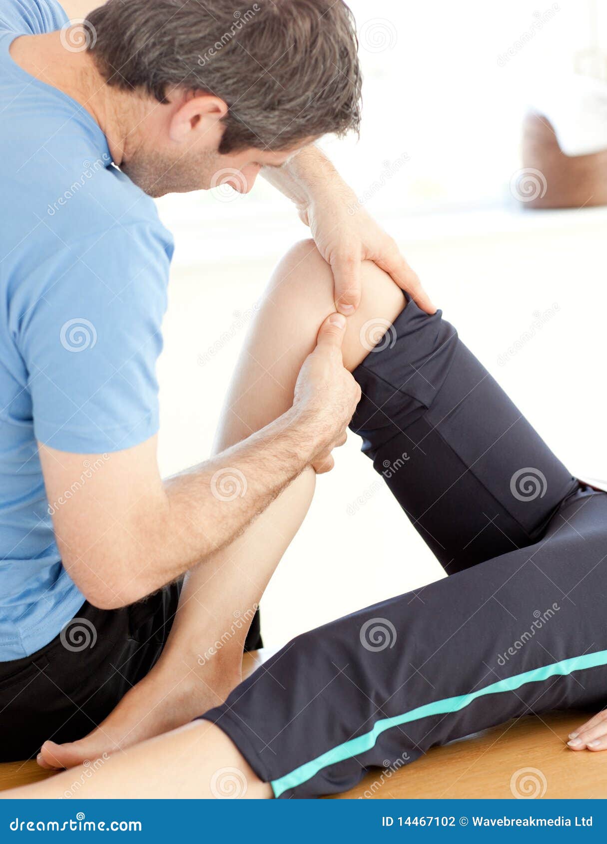 Male Physio Doing a Massage Stock Photo - Image of office, sport: 14467102