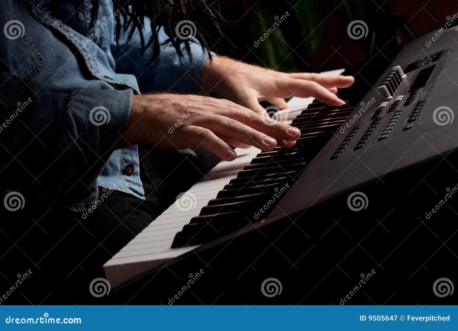 Male Pianist Performs on the Piano Keyboard Stock Image - Image of ...