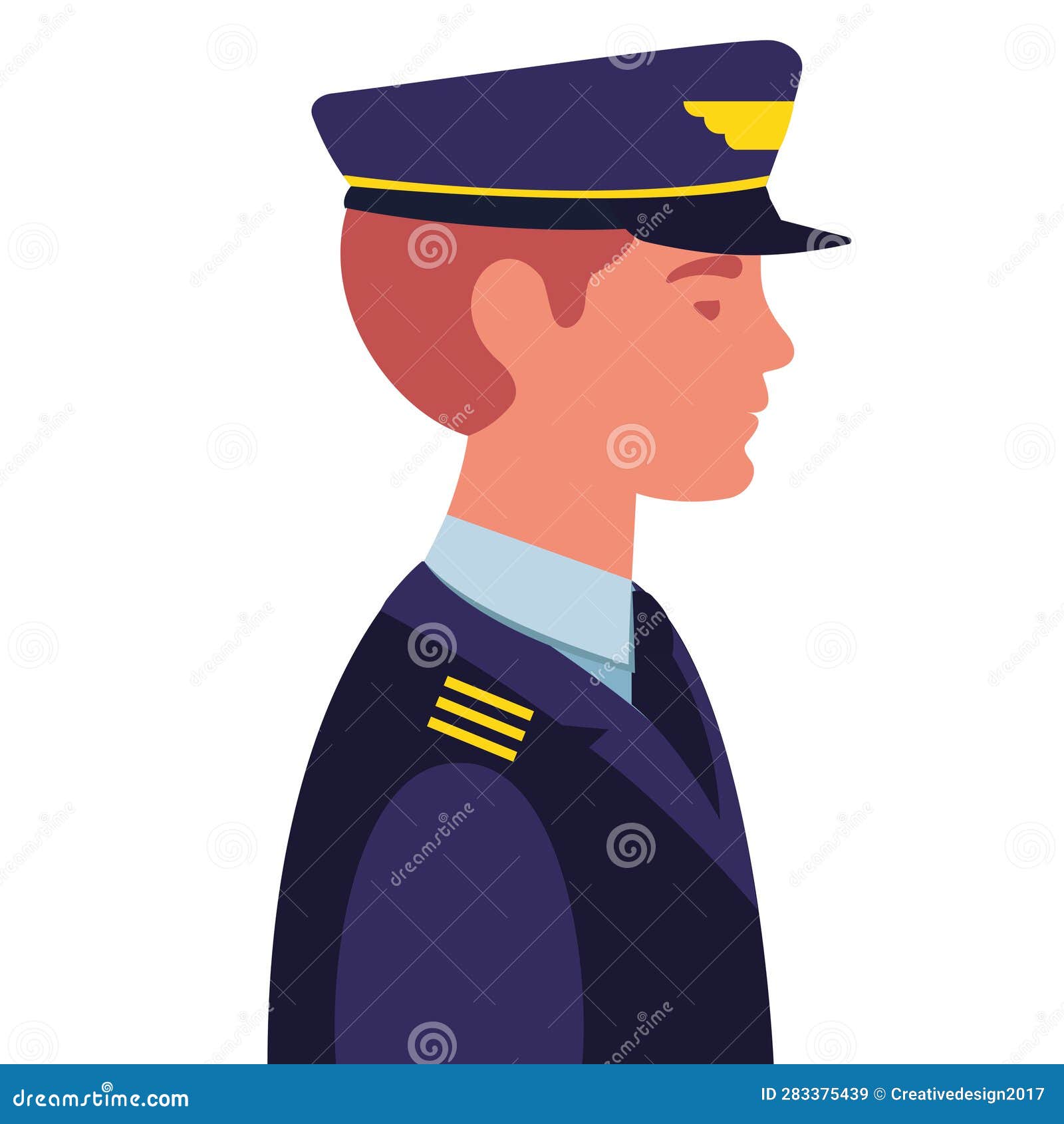 Male pilot vector stock vector. Illustration of character - 283375439