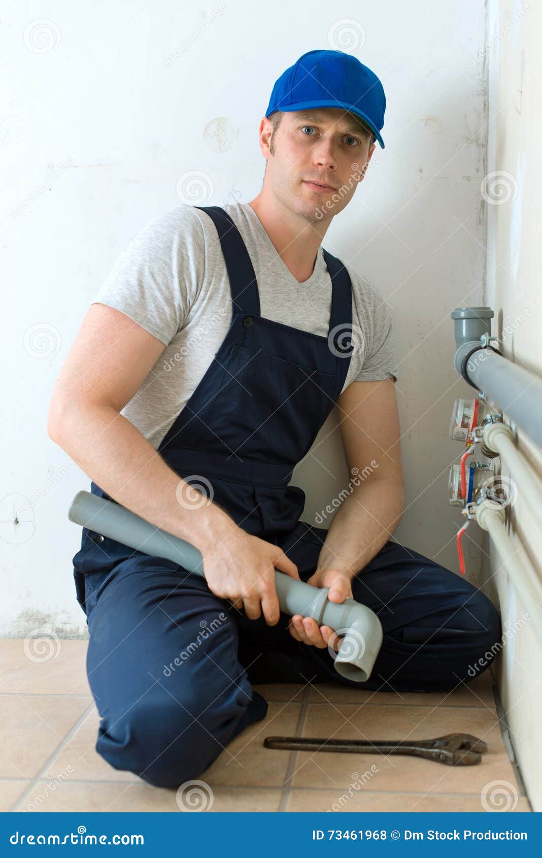 Male plumber. stock photo. Image of plumbing, person - 73461968