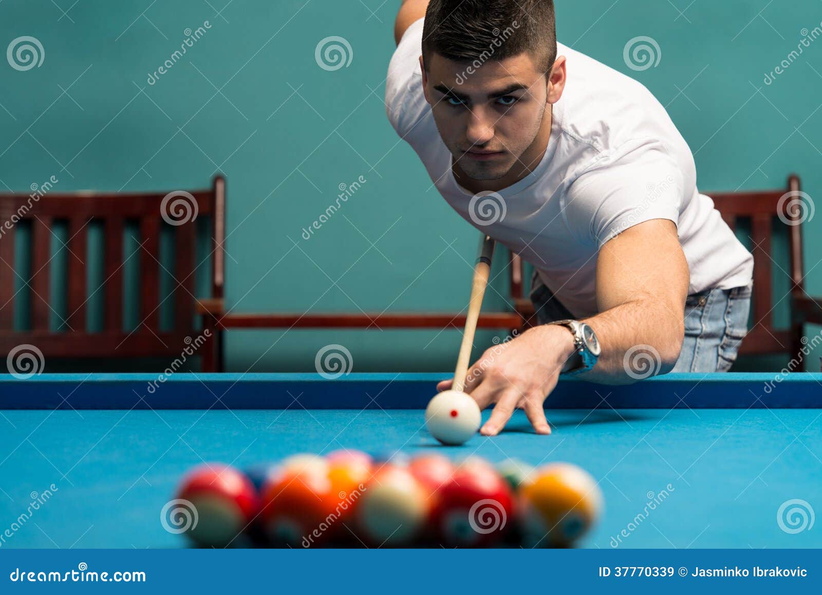 Male Pool Player stock image. Image of recreational, competition - 37770339