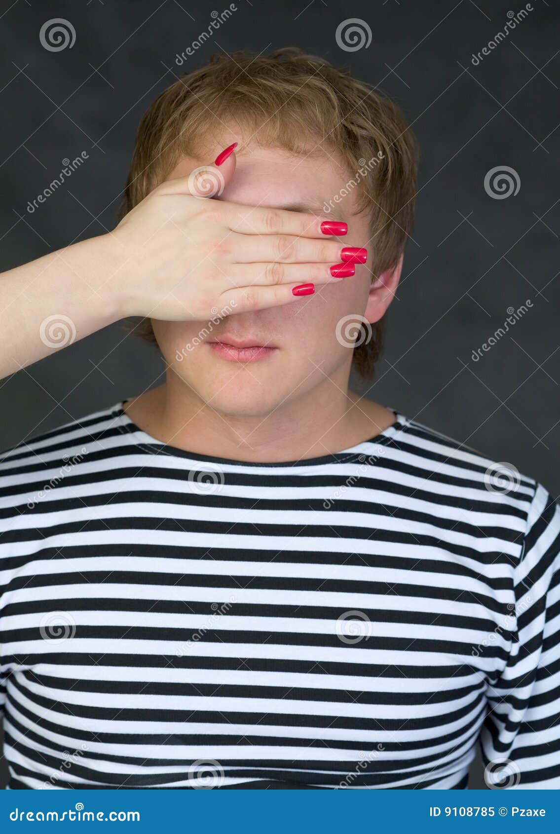 Male Portrait with Closed Eye Stock Image - Image of caucasian ...