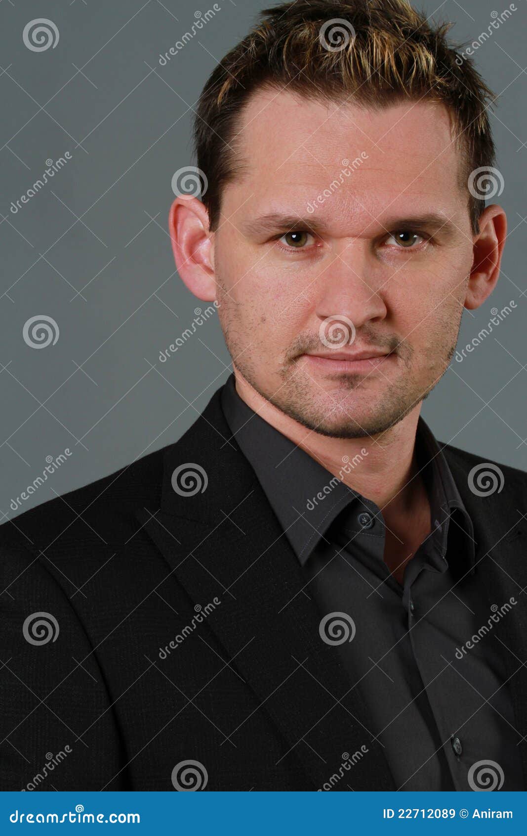 Male portrait in suit stock image. Image of expression - 22712089