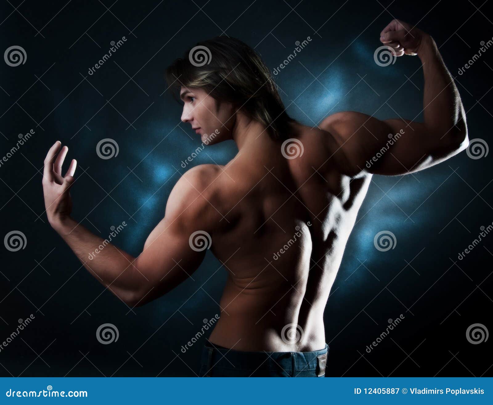 Male posing and staring stock image. Image of adult, combat - 12405887