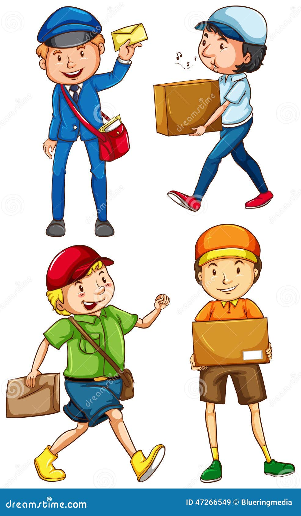 Male postmasters stock vector. Illustration of deliver - 47266549