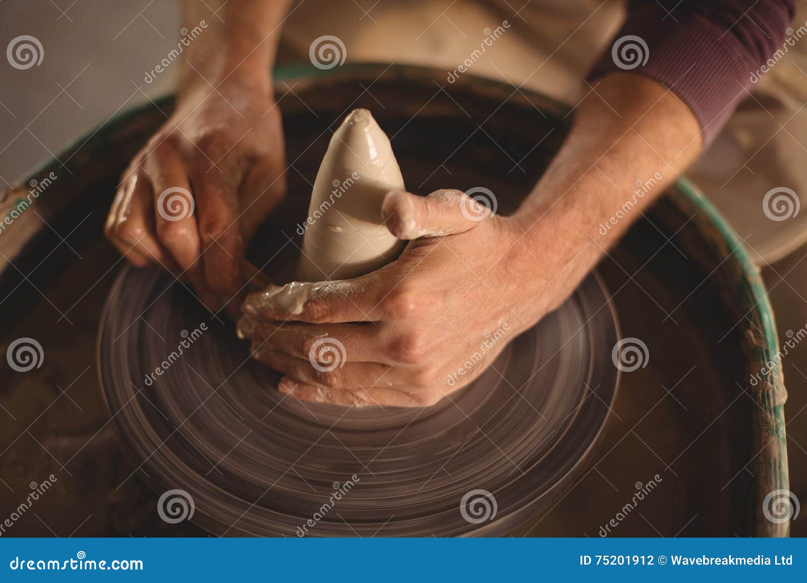 Male potter making pot stock photo. Image of occupation - 75201912