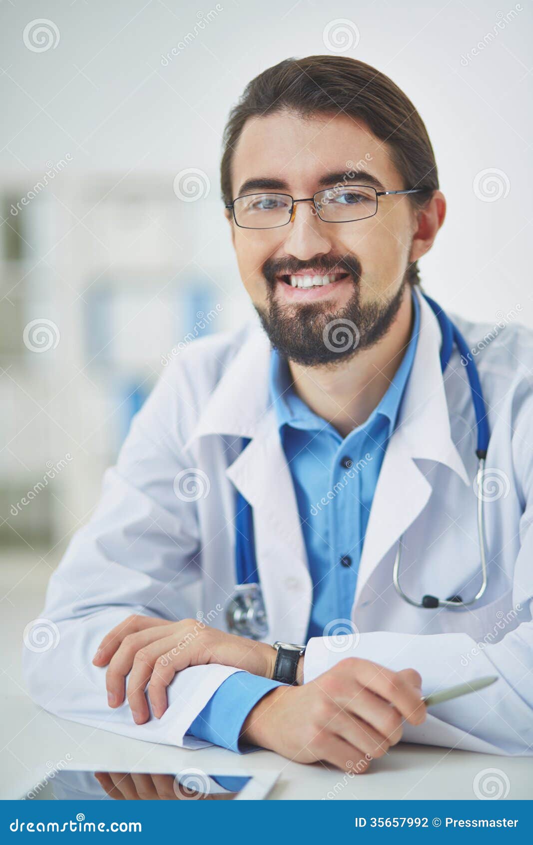 Male practitioner stock photo. Image of clinic, satisfied - 35657992