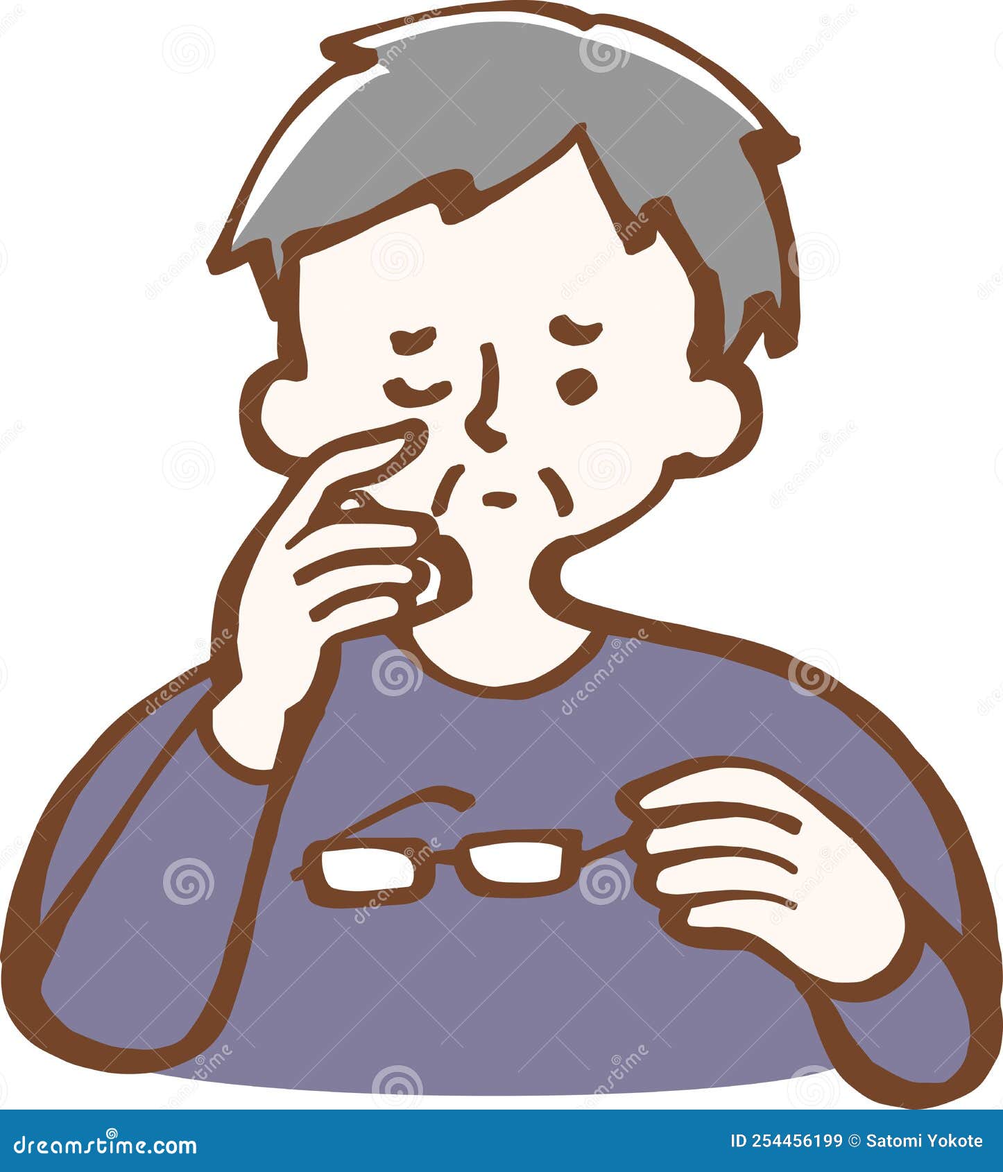 Presbyopia Eyestrain Cartoon Vector | CartoonDealer.com #67137315