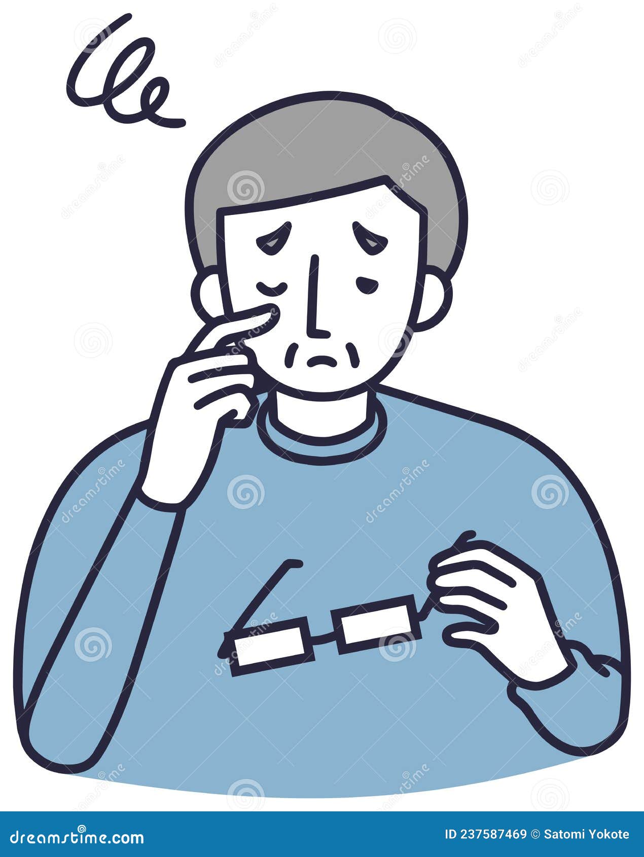 Presbyopia Eyestrain Cartoon Vector | CartoonDealer.com #67137315