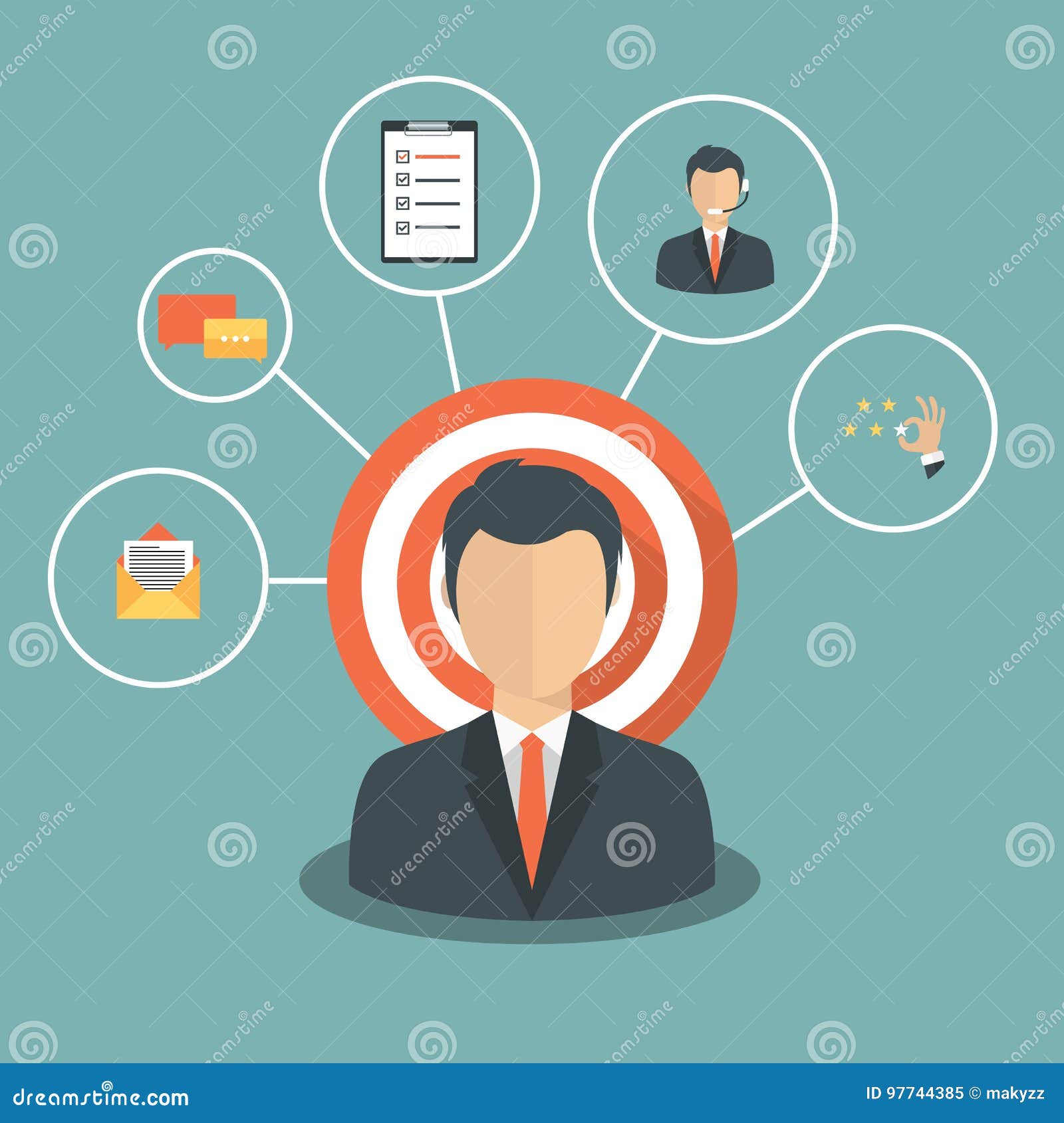 Man Presenting Customer Relationship Management. System For Managing ...