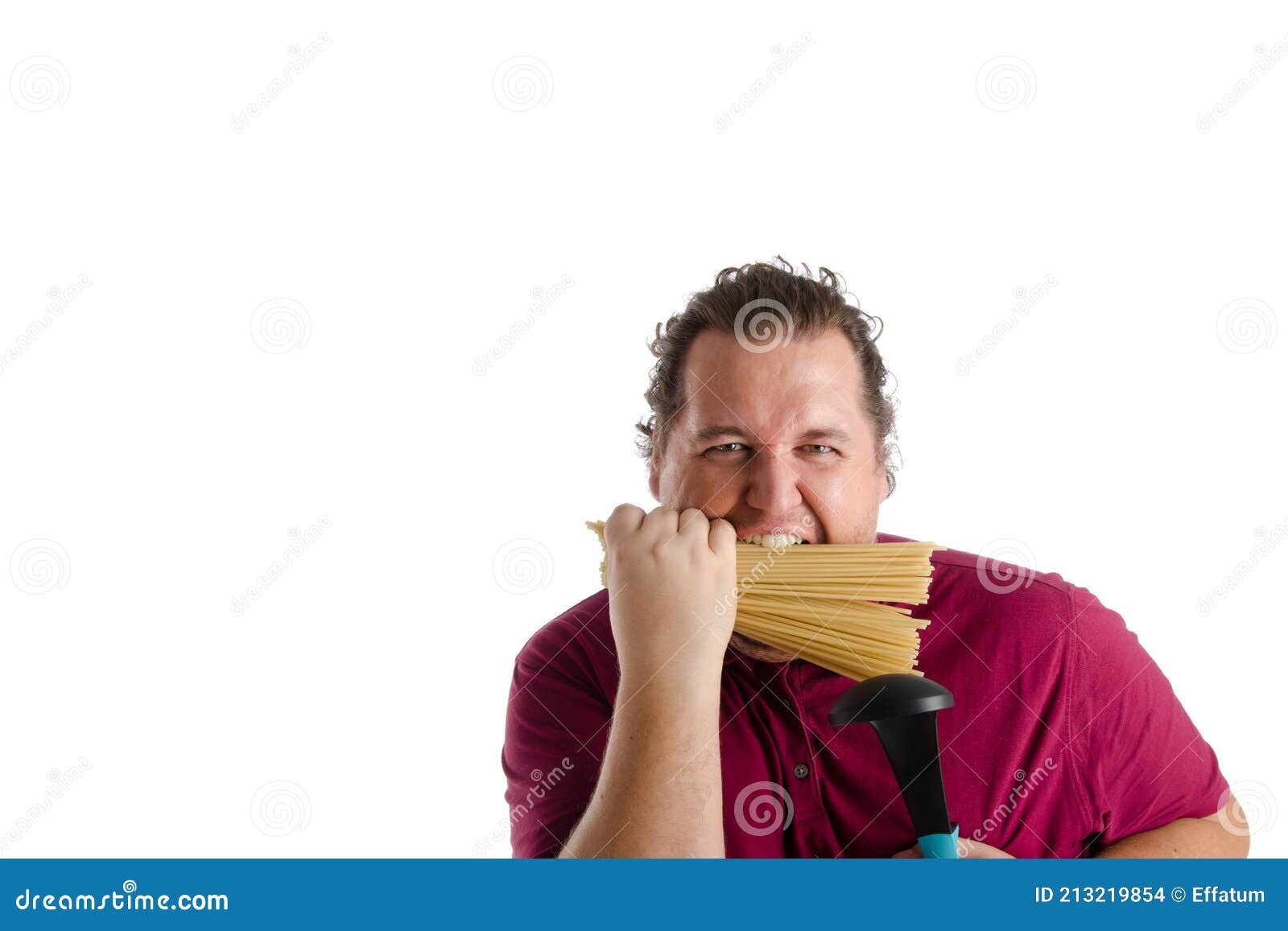 Male Problem. Funny Fat Man. Funny Crazy Cook. Stock Photo - Image of ...