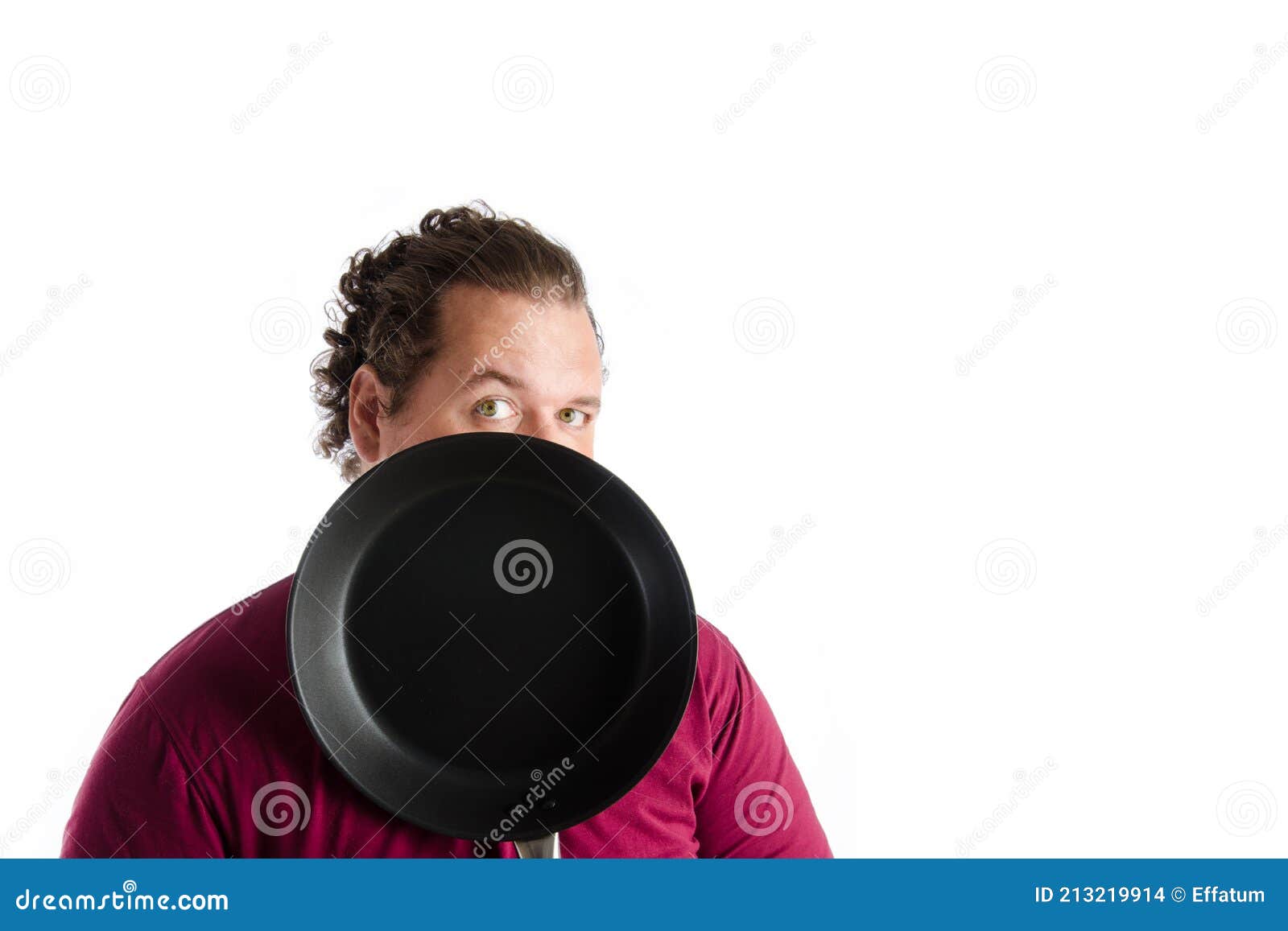 Male Problem. Funny Fat Man. Funny Crazy Cook. Stock Photo - Image of ...