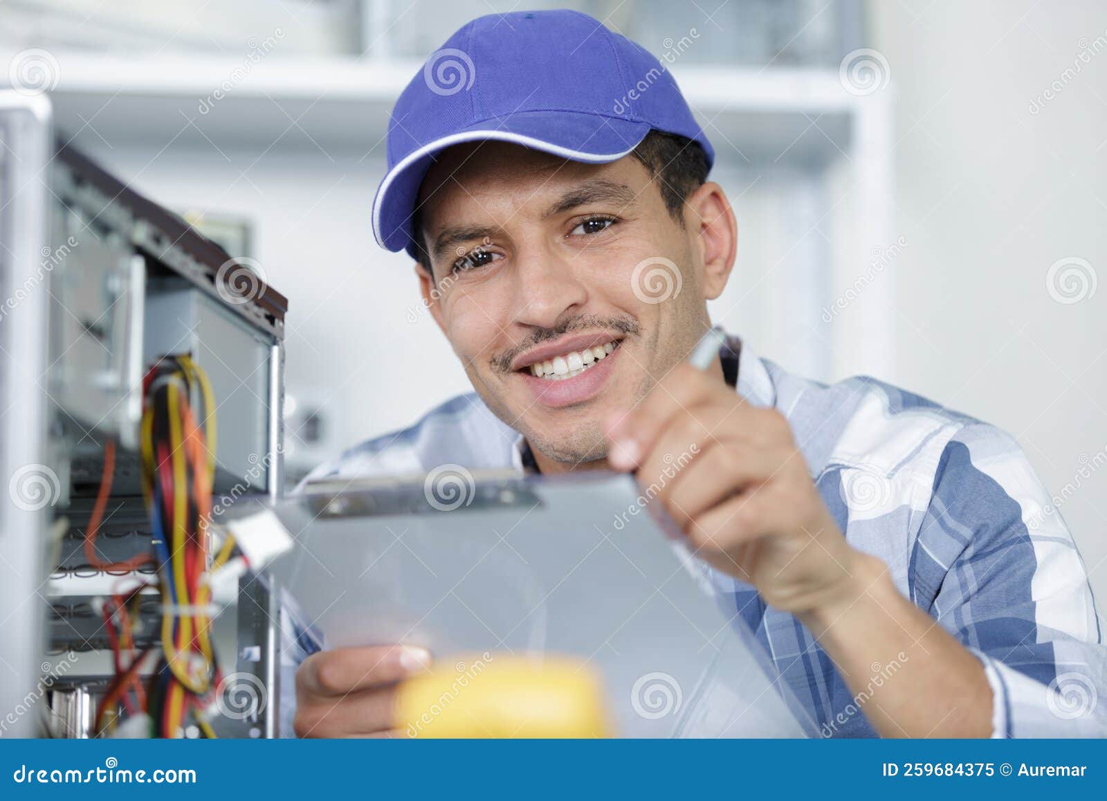 Male Professional Computer Service Stock Image - Image of closeup ...