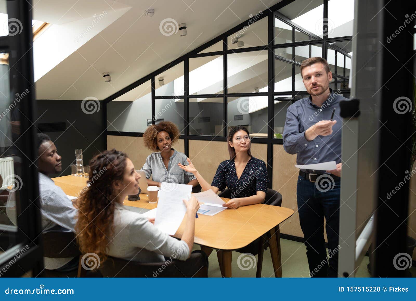Male Professional Leader Conference Speaker Coach Give Whiteboard ... Male Professional Leader Conference Speaker Coach Give Whiteboard ...