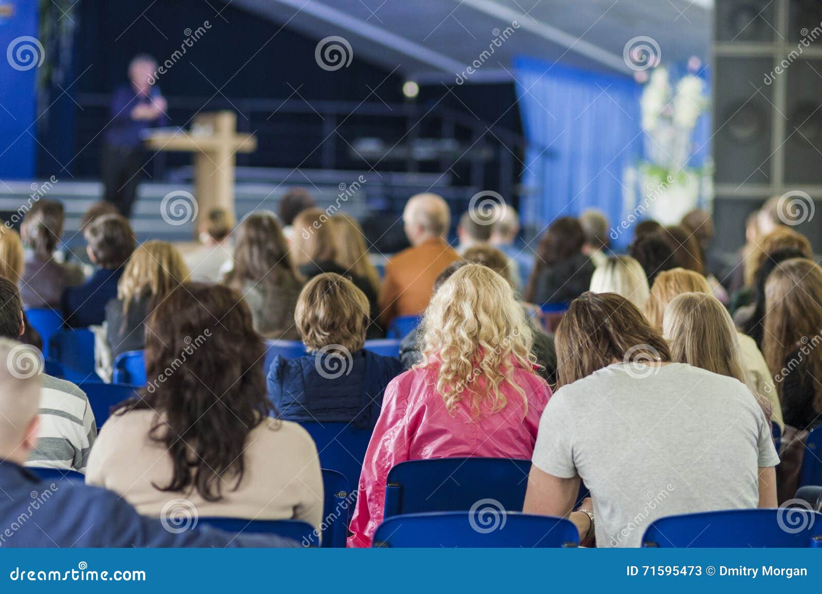 Male Professional Lecturer Speaking in Front of the People. Editorial ...