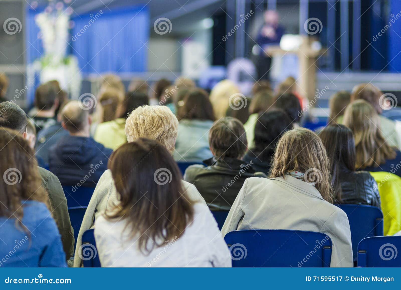 Male Professional Lecturer Speaking in Front of the People. Editorial ...