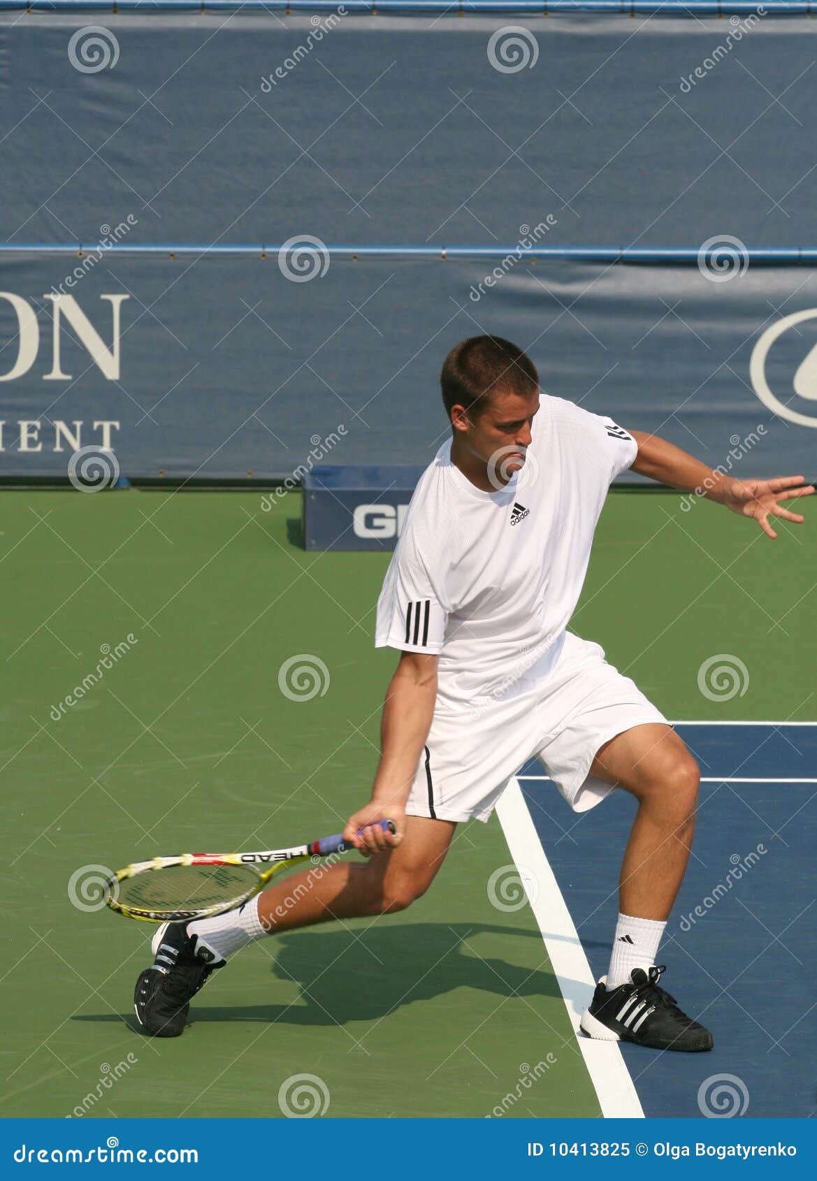 Male Professional Tennis Player Forehand Editorial Image - Image of ...