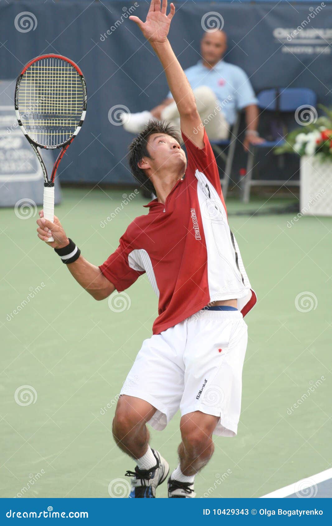 Male Professional Tennis Player Serve Editorial Stock Photo - Image of ...
