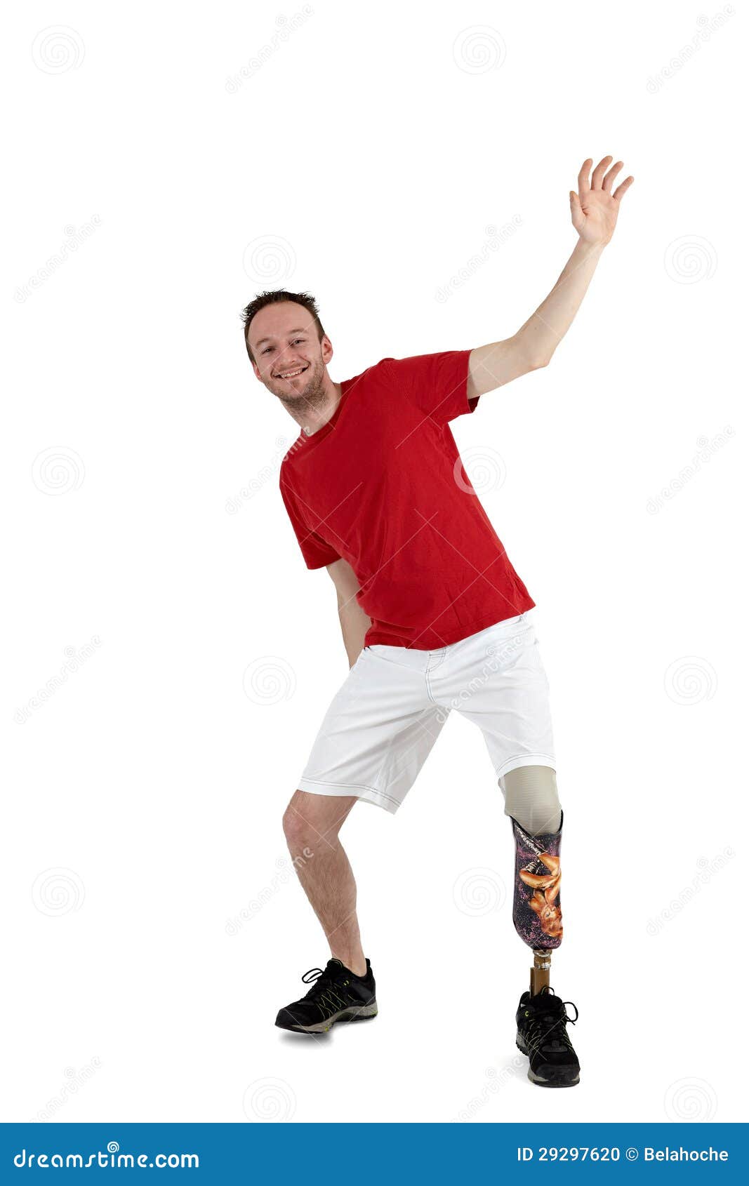 Male Prosthesis Wearer Demonstrating Balance Stock Photo - Image of ...