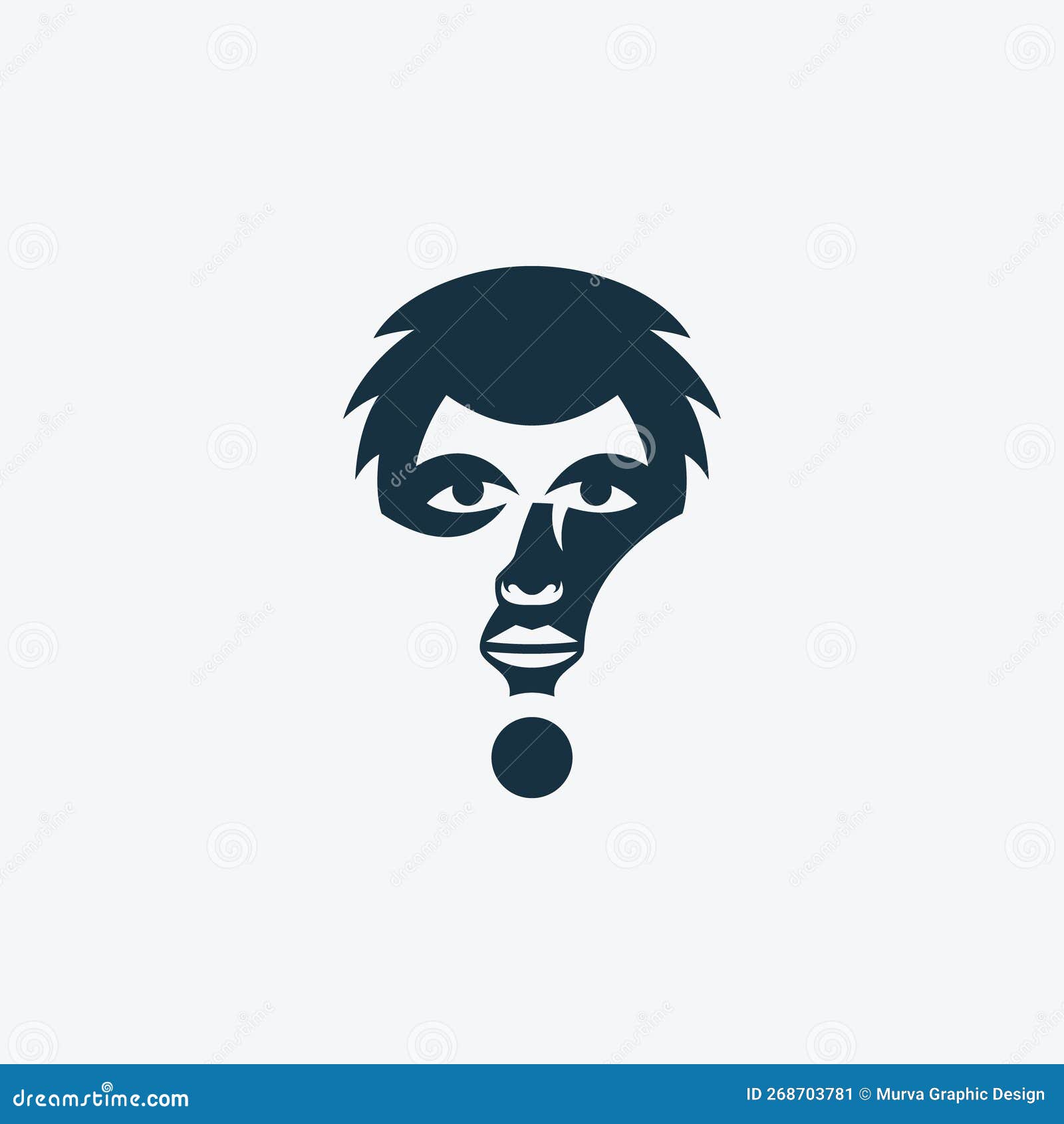Male Question Mark Logo Illustration Vector Stock Vector - Illustration ...