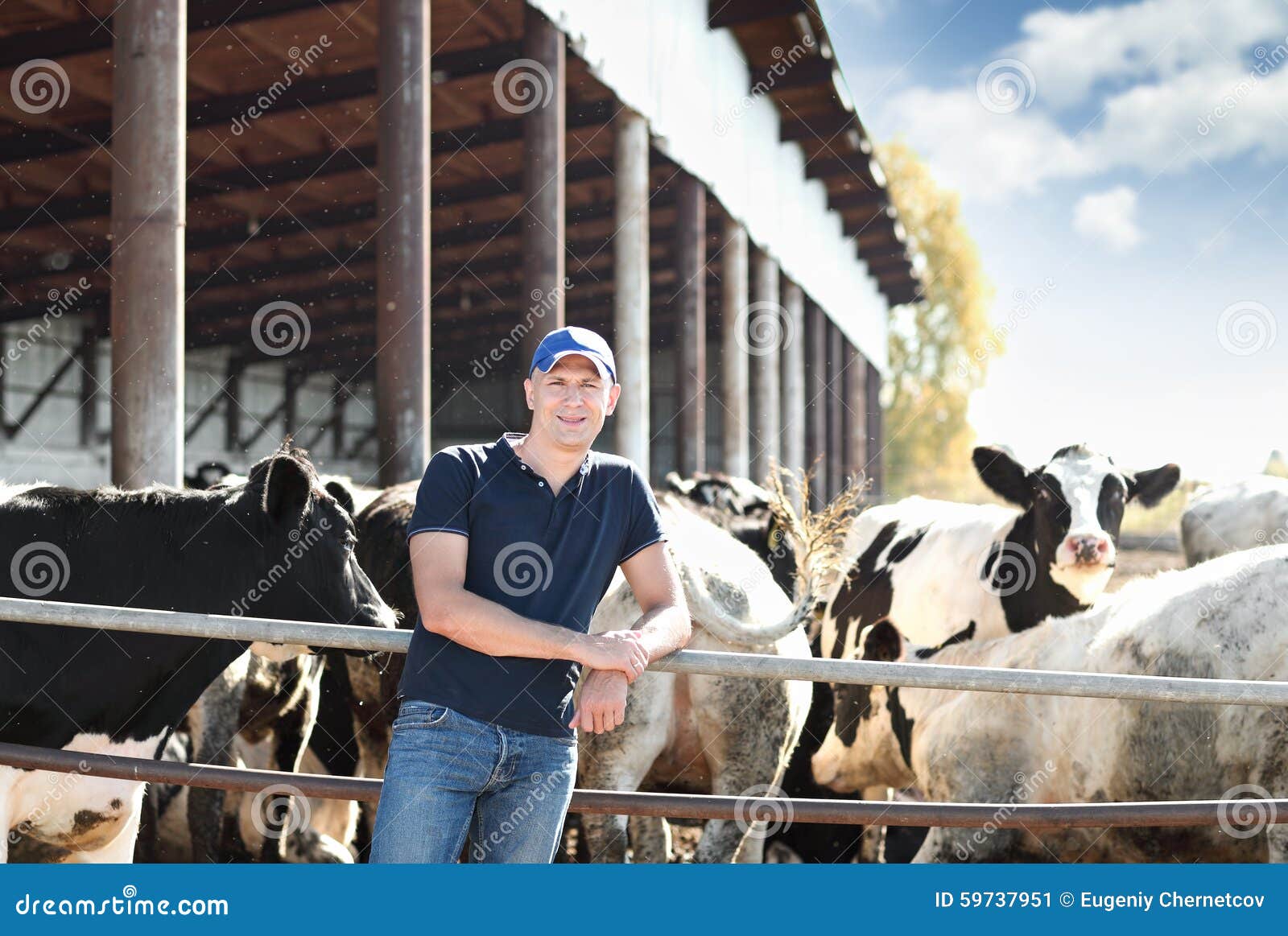 Male rancher in a farm stock image. Image of operative - 59737951
