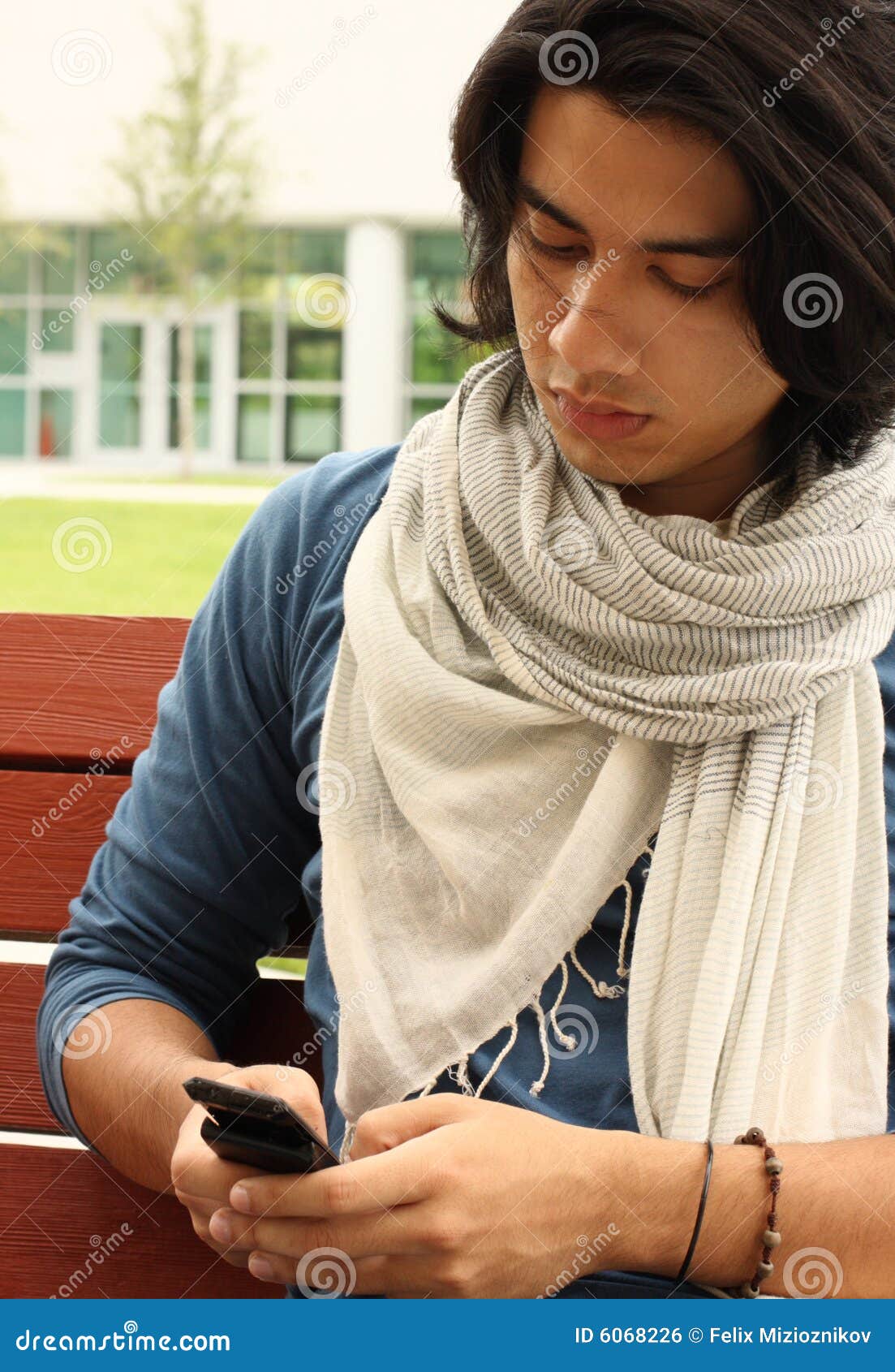 Male Reading a Text Message Stock Photo - Image of message, fashion ...