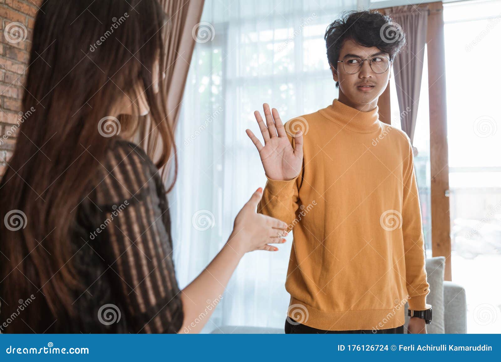 Male Refuse To Shake His Hand Stock Photo - Image of angry, distancing ...