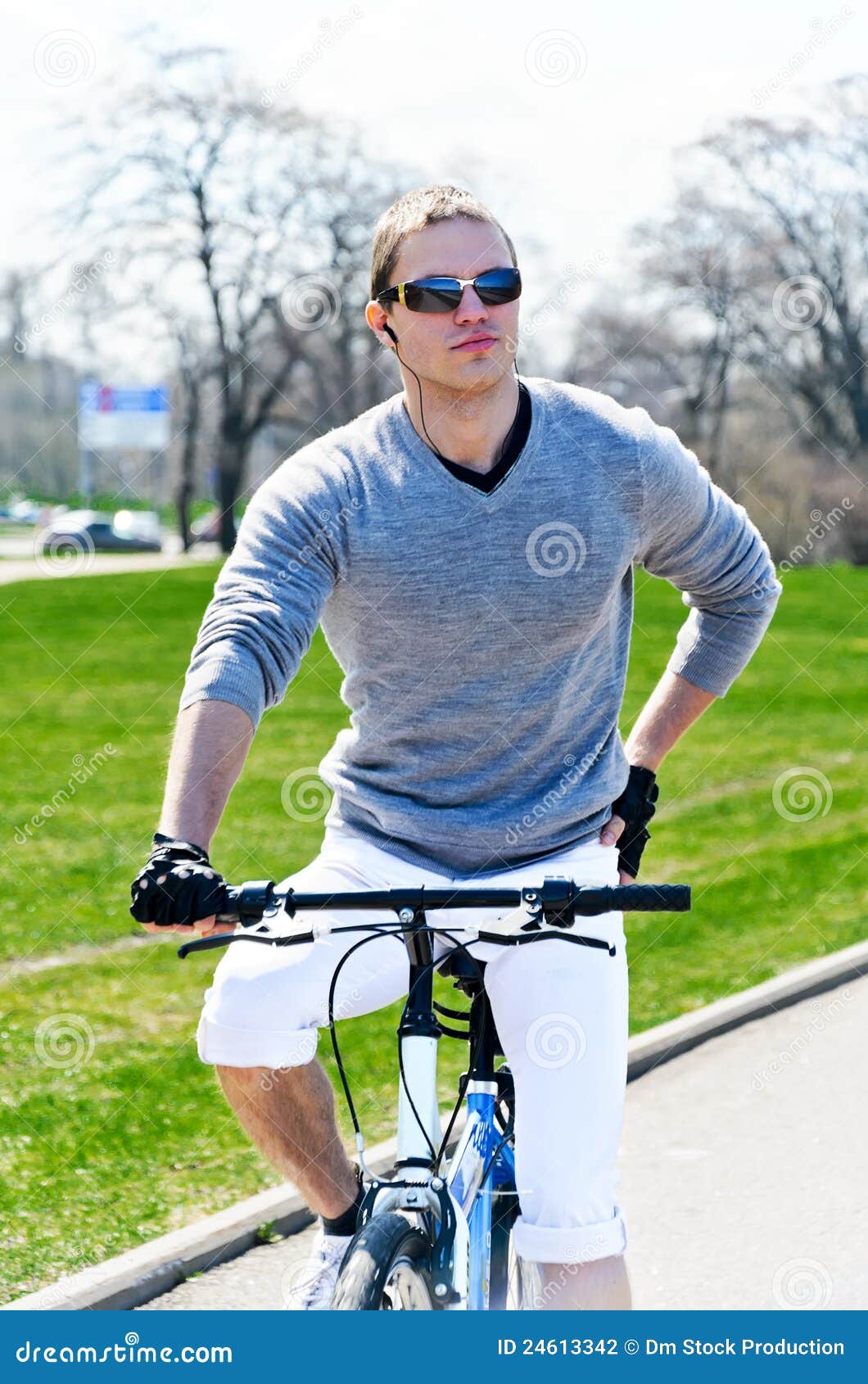 Male riding a bicycle stock photo. Image of outdoors - 24613342