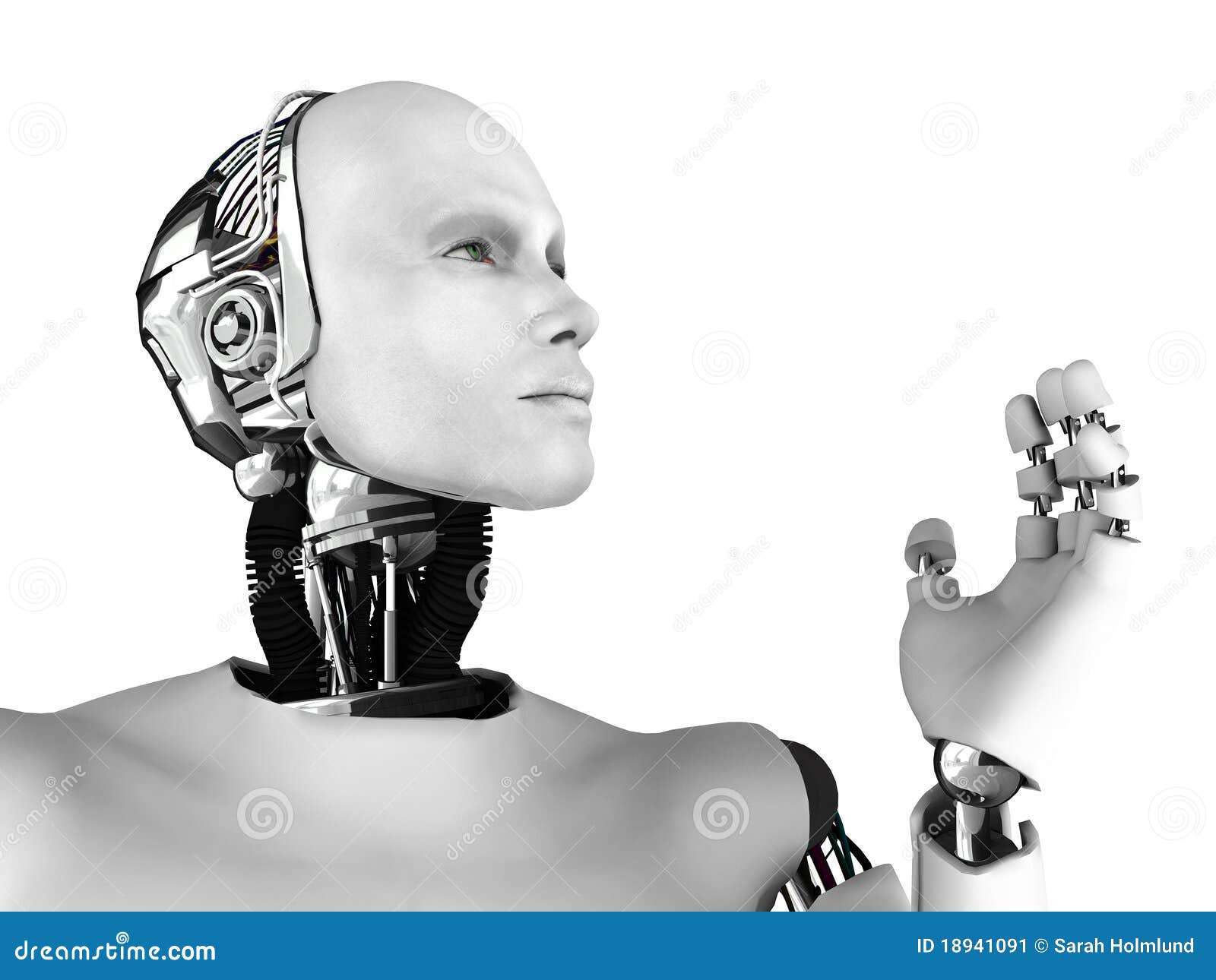 Male Robot Head Profile Stock Illustrations – 397 Male Robot Head ...