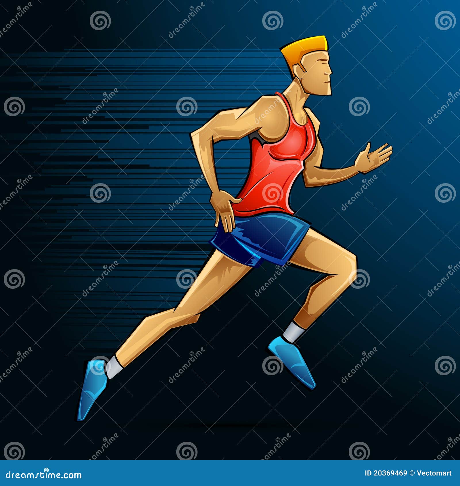 Male Runner stock vector. Illustration of fast, activity - 20369469