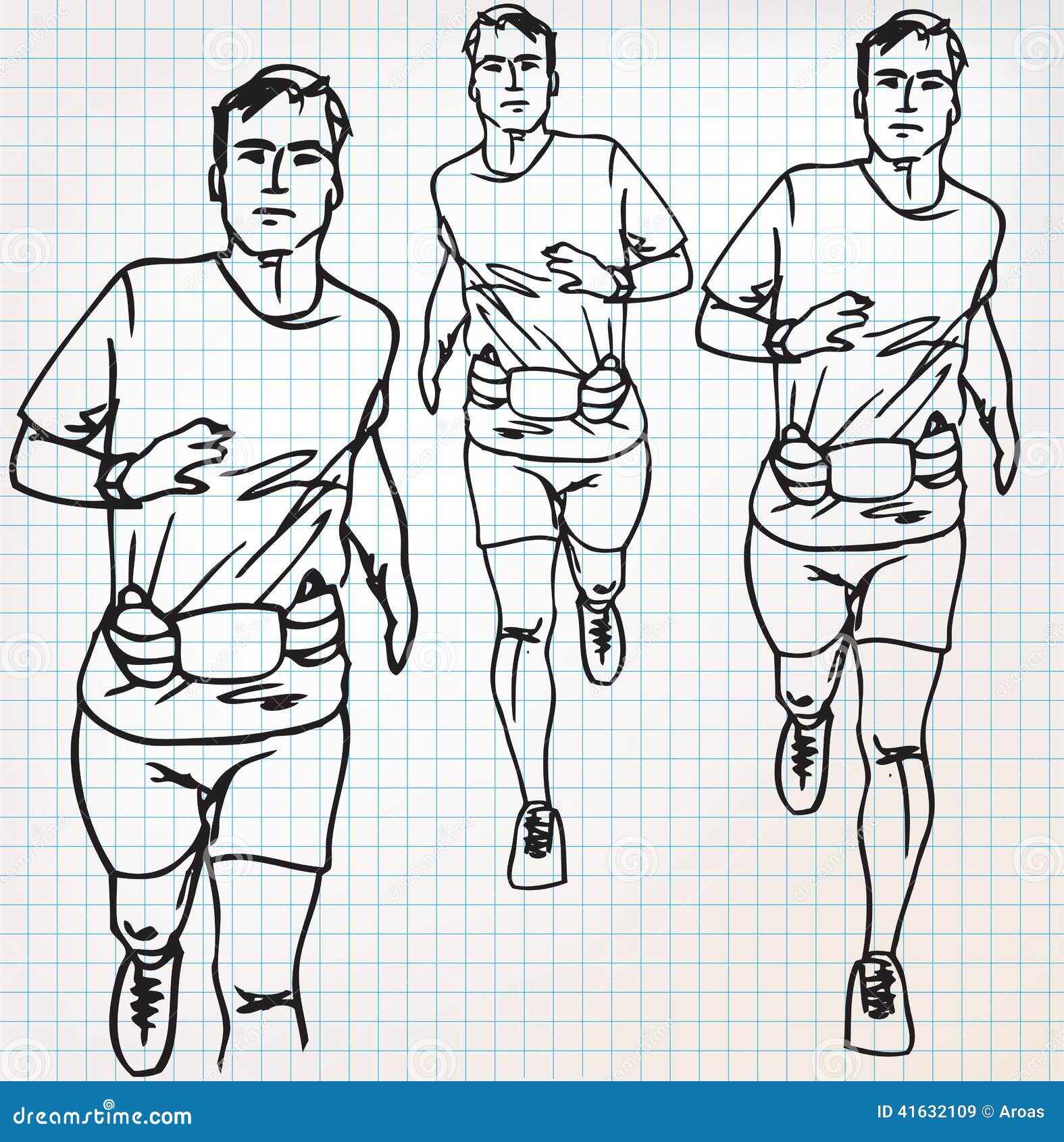 Male Runner Sketch Illustration Stock Vector - Illustration of runner ...