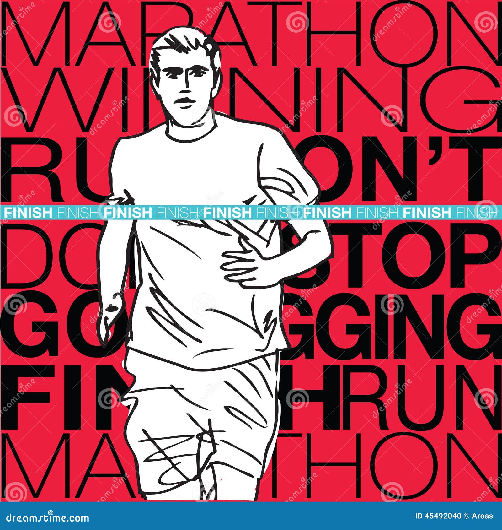 Male Runner Sketch Illustration Stock Vector - Illustration of pattern ...