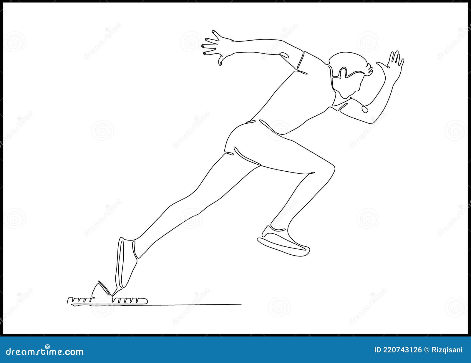 Male Runner Start To Sprint - Vector Illustration Stock Vector ... Male Runner Start To Sprint - Vector Illustration Stock Vector ...