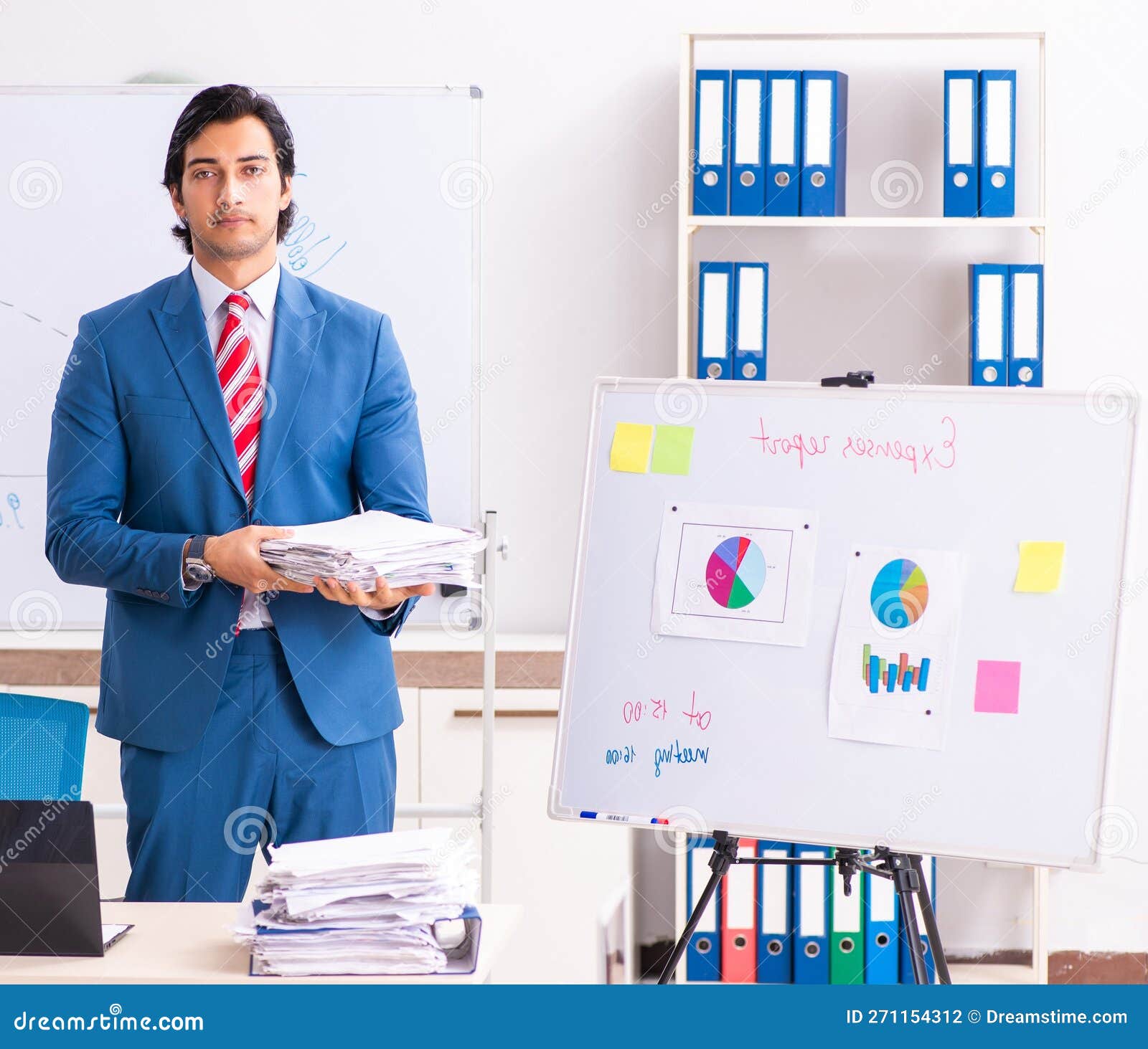 Male Sales Analyst in Front of the Whiteboard Stock Photo - Image of ...