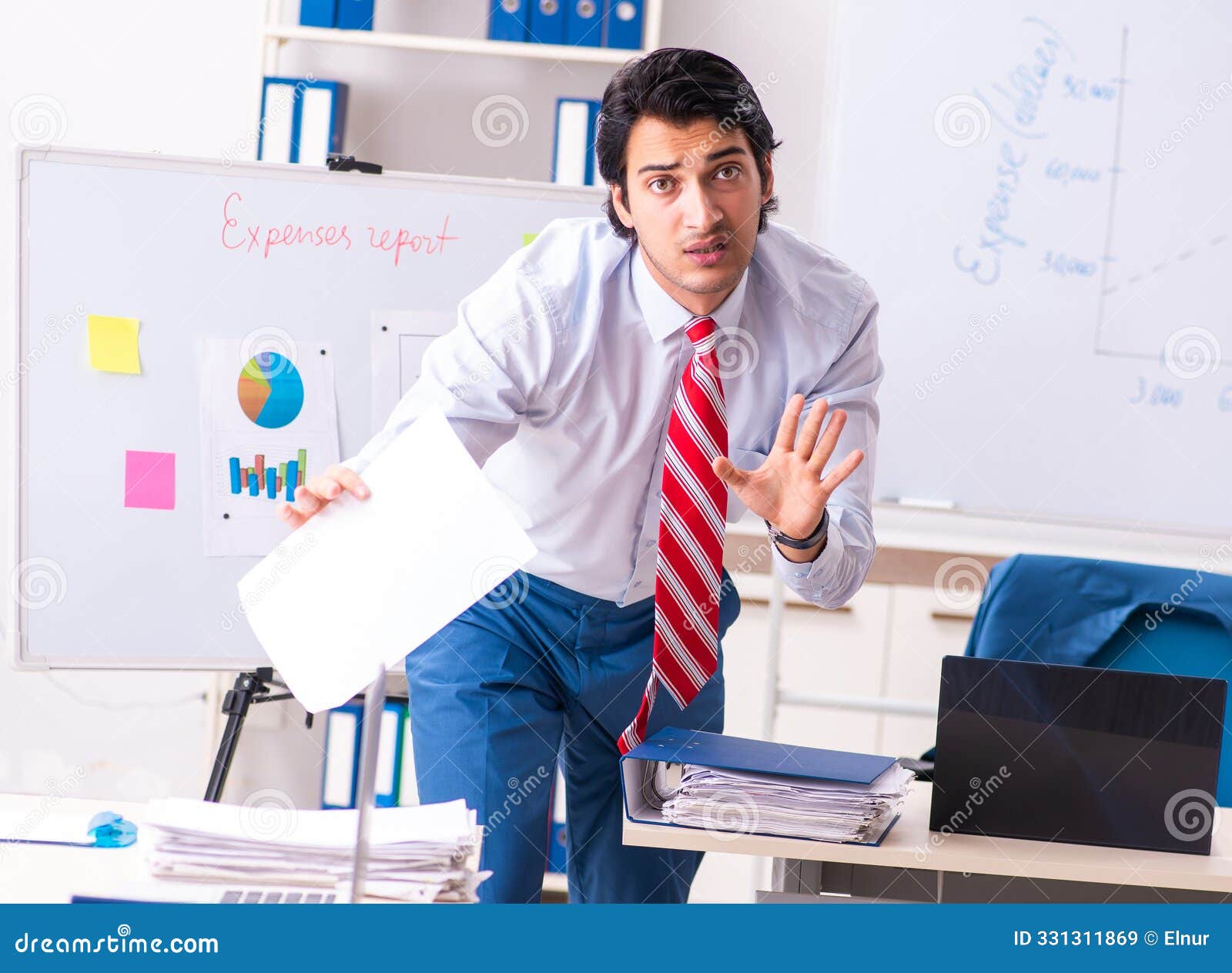 Male Sales Analyst in Front of the Whiteboard Stock Image - Image of ...