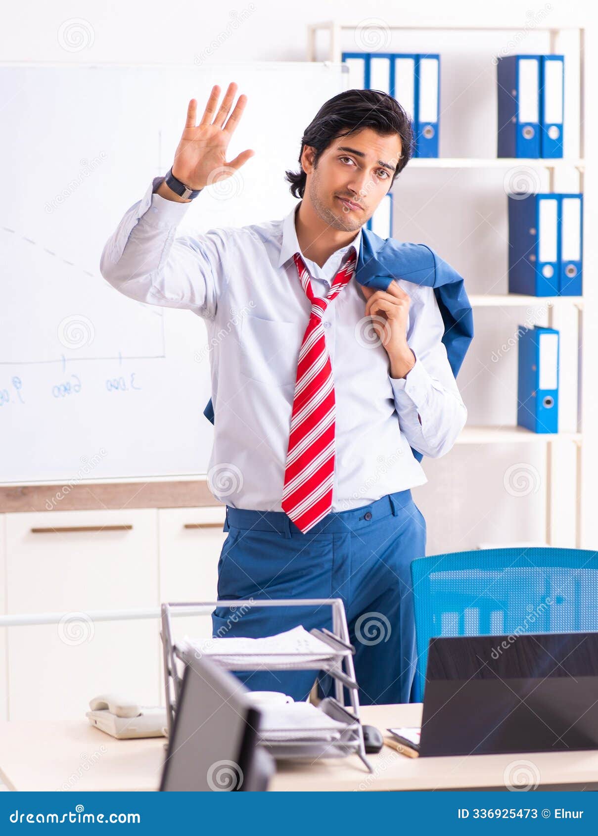 Male Sales Analyst in Front of the Whiteboard Stock Image - Image of ...
