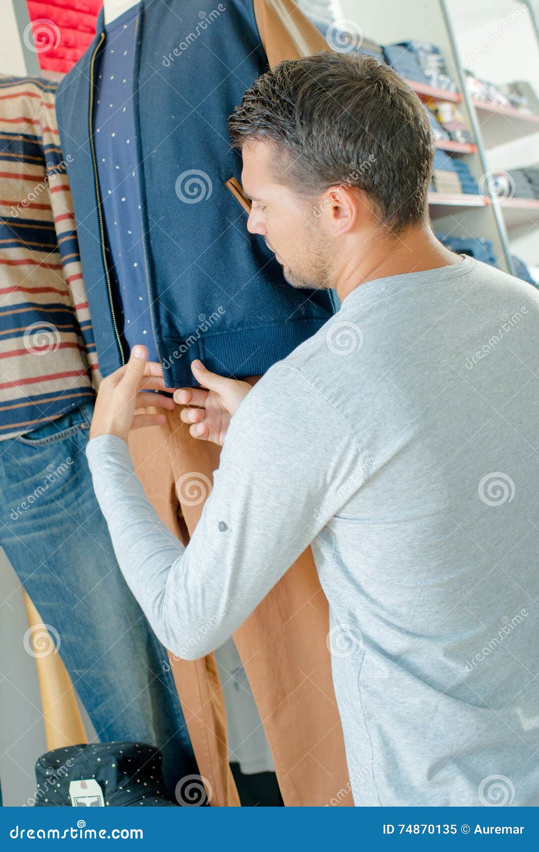 Male Sales Assistant in Clothes Shop Stock Image - Image of elegance ...