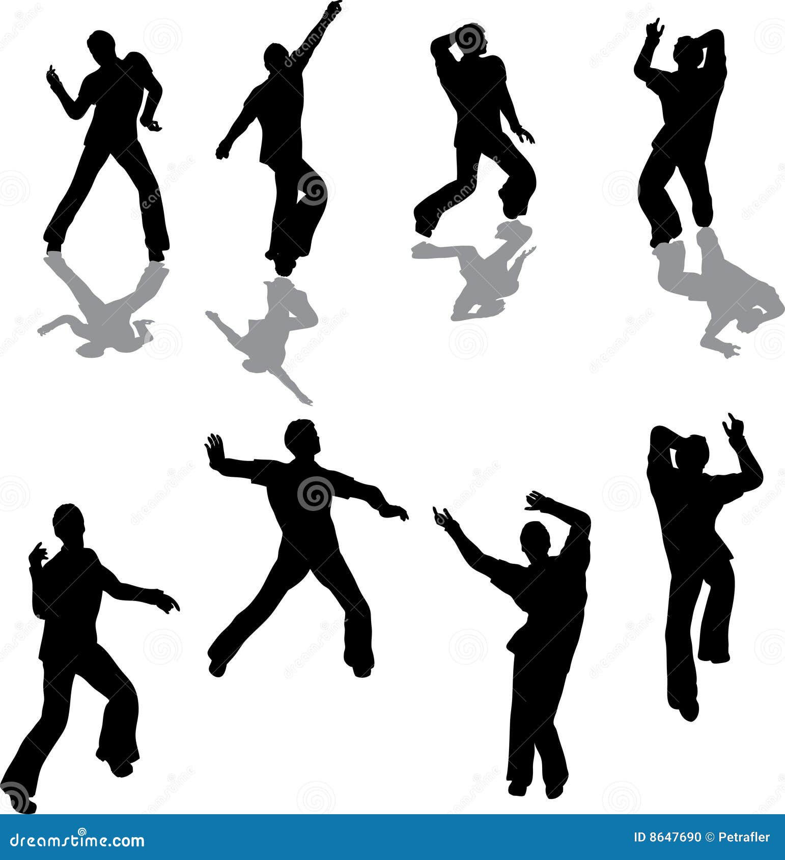 Male Salsa Dancer Silhouettes Stock Vector - Illustration of latin ...