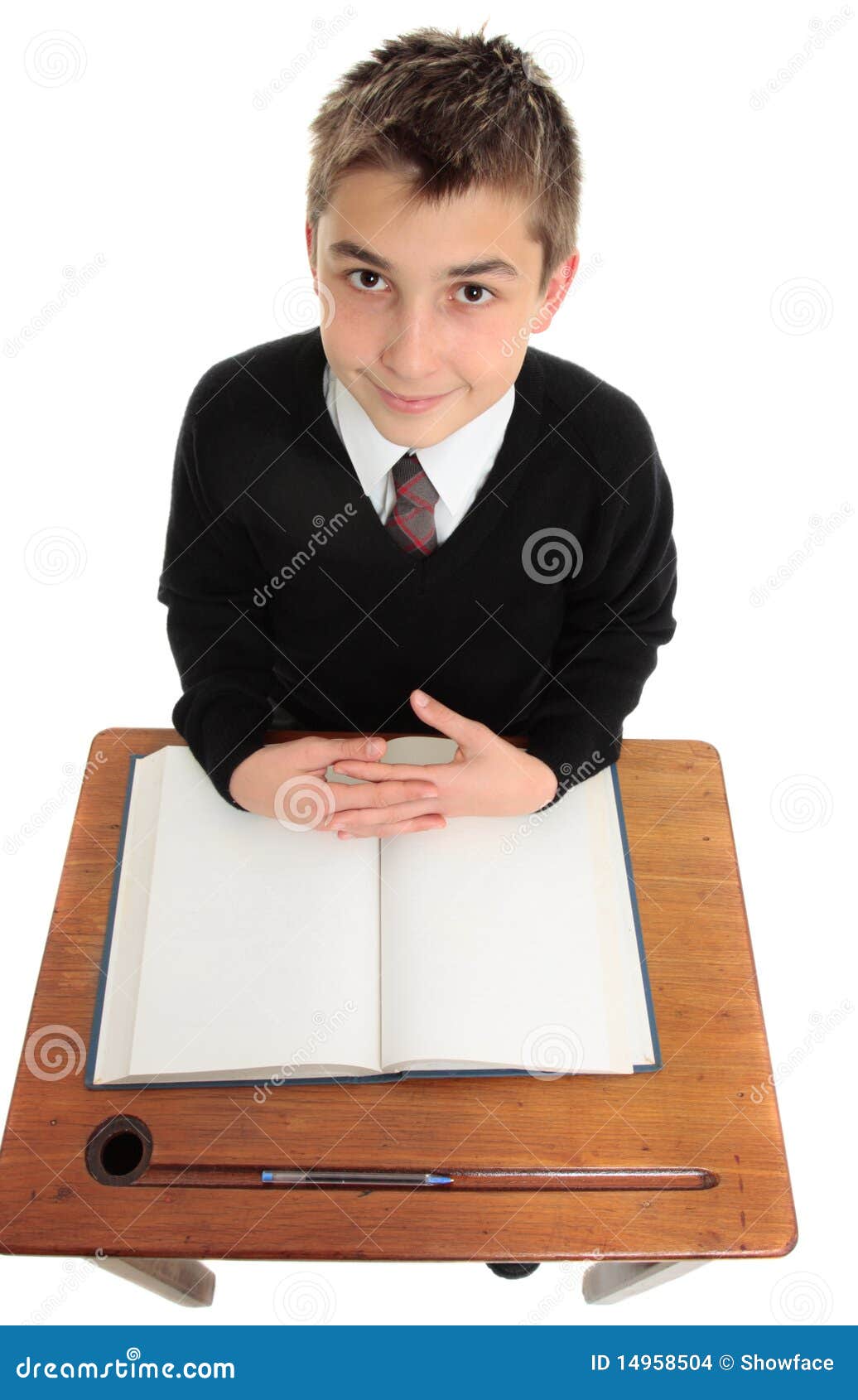 Male School Student Looking Up Stock Photo - Image of male, white: 14958504