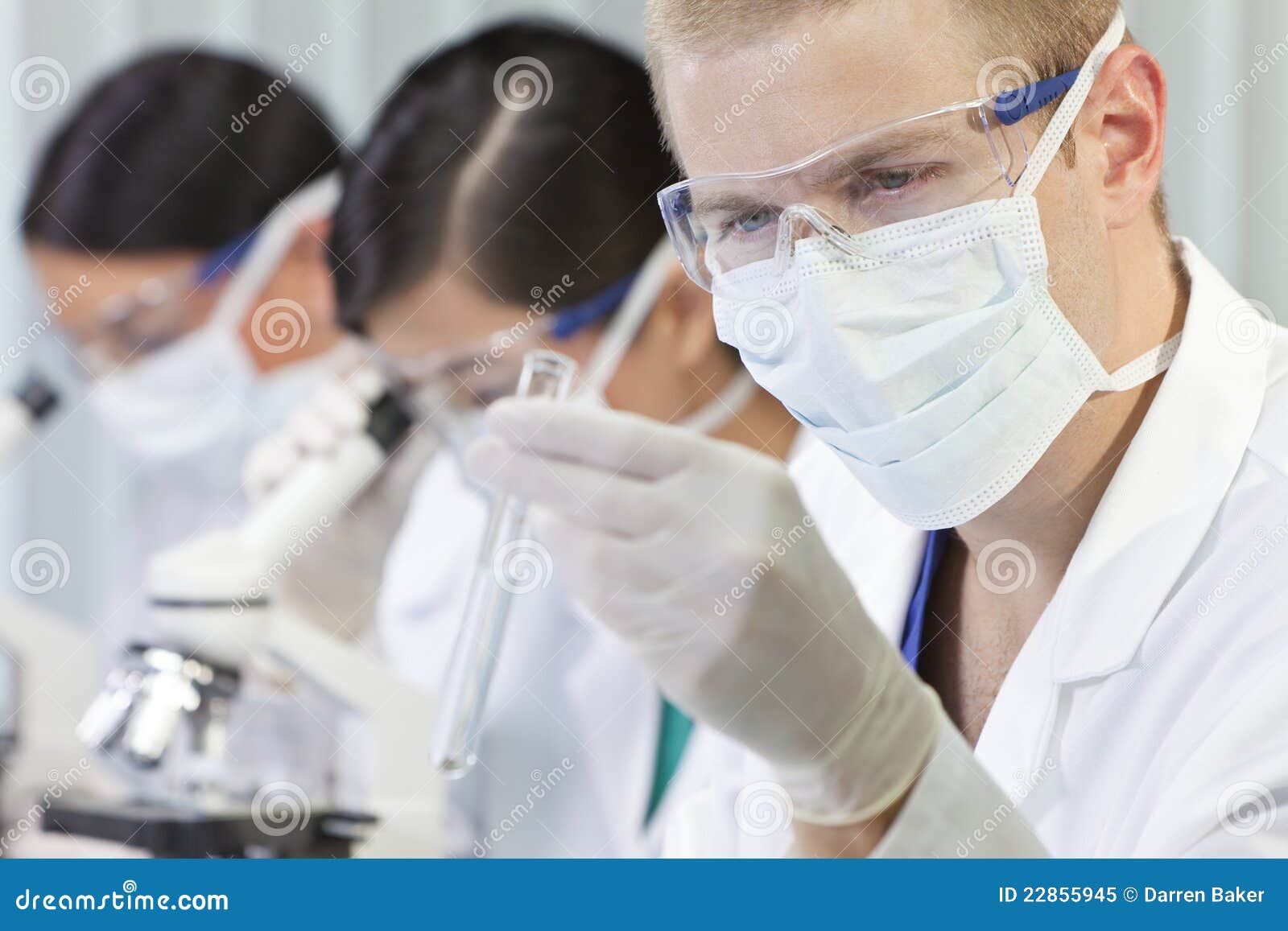 Male Scientist or Doctor in Laboratory Stock Image - Image of clever ...