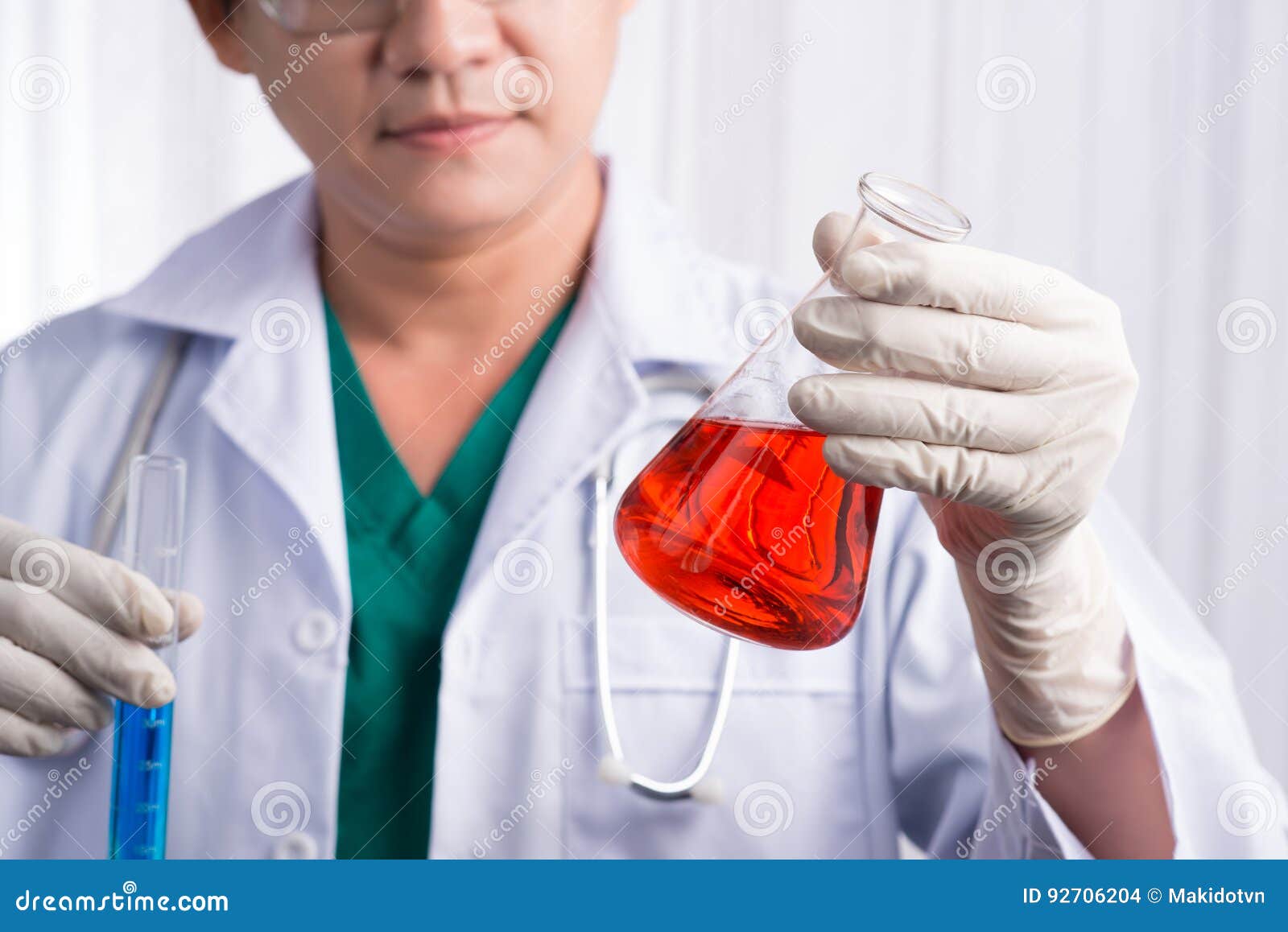 Male Scientist Holds and Examine Samples Stock Photo - Image of ...